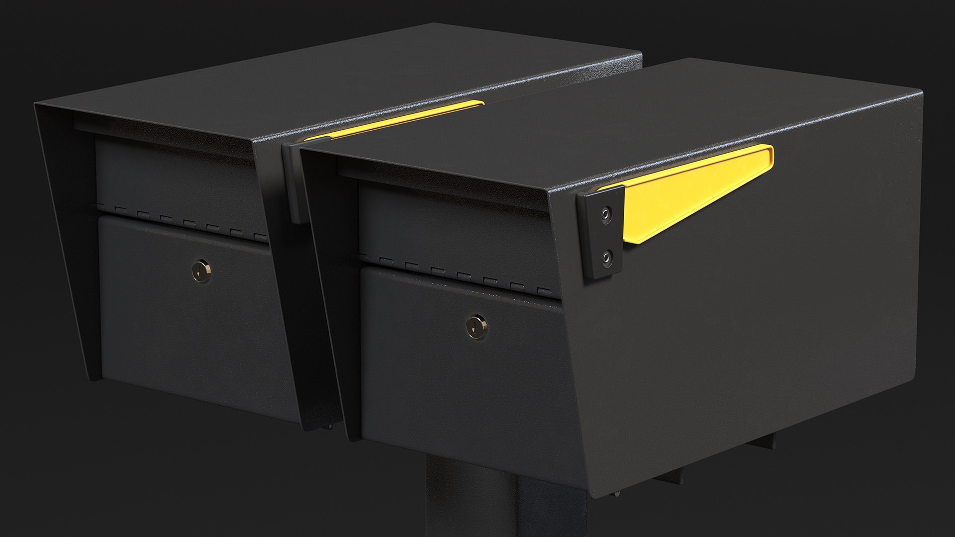 3D Two Doors Mailbox Cluster Model - TurboSquid 2015853