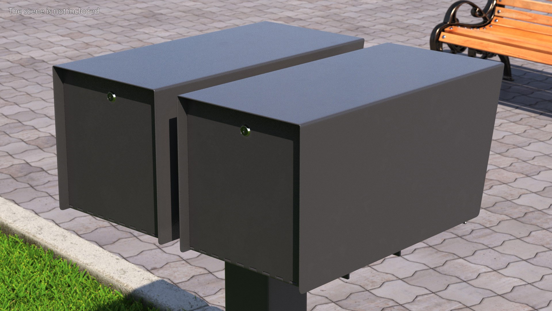 3D Two Doors Mailbox Cluster Model - TurboSquid 2015853