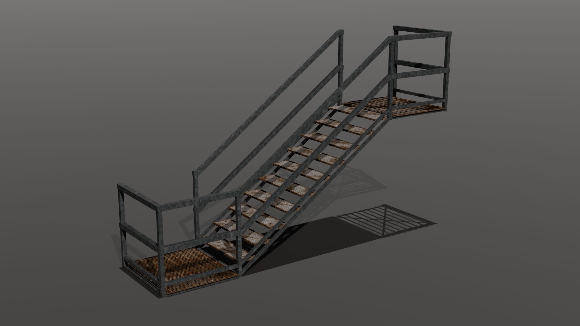 Modular Industrial Steel Catwalks And Staircases Model - TurboSquid 2237638