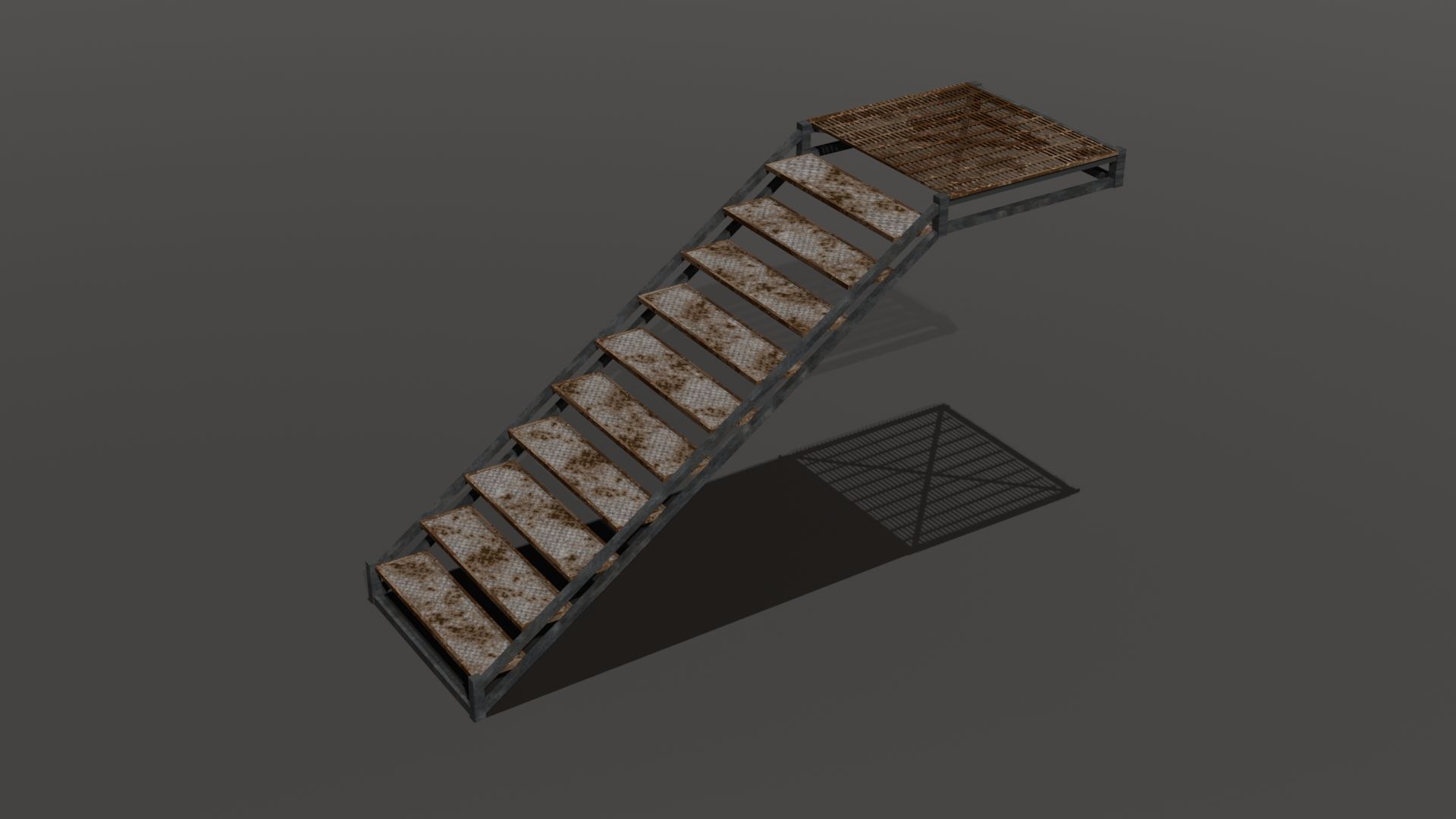 Modular Industrial Steel Catwalks And Staircases Model - TurboSquid 2237638