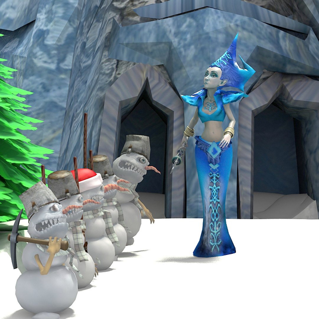 Character Witch Ice 3d C4d