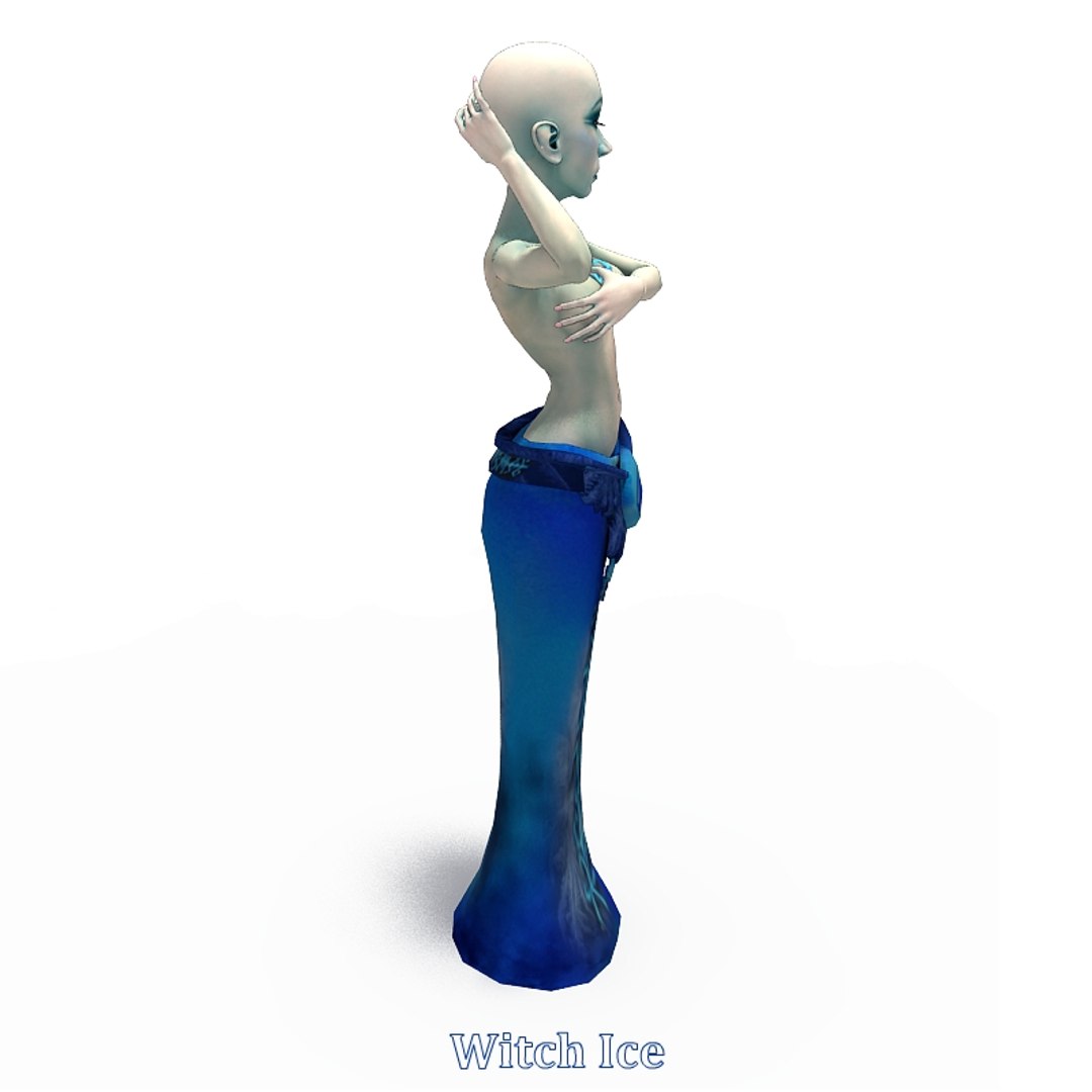 Character Witch Ice 3d C4d