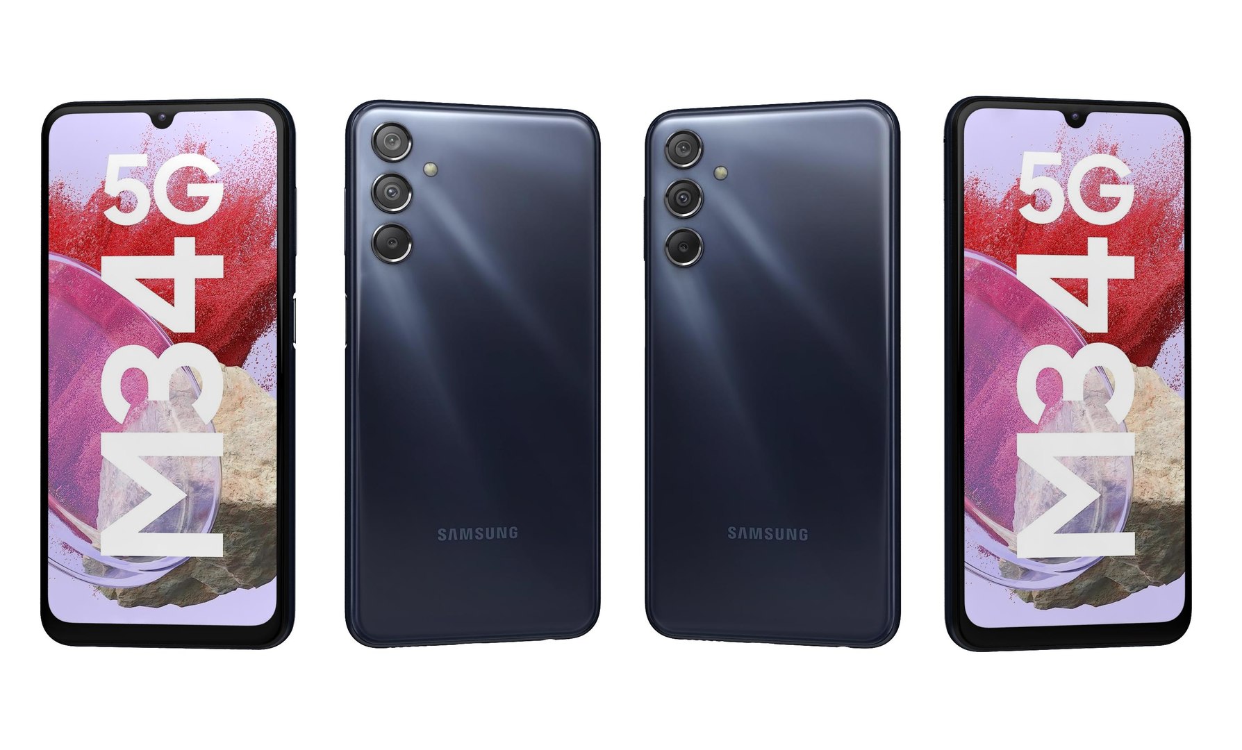 3D Samsung Galaxy M34 5G Blue Model - TurboSquid 2096031