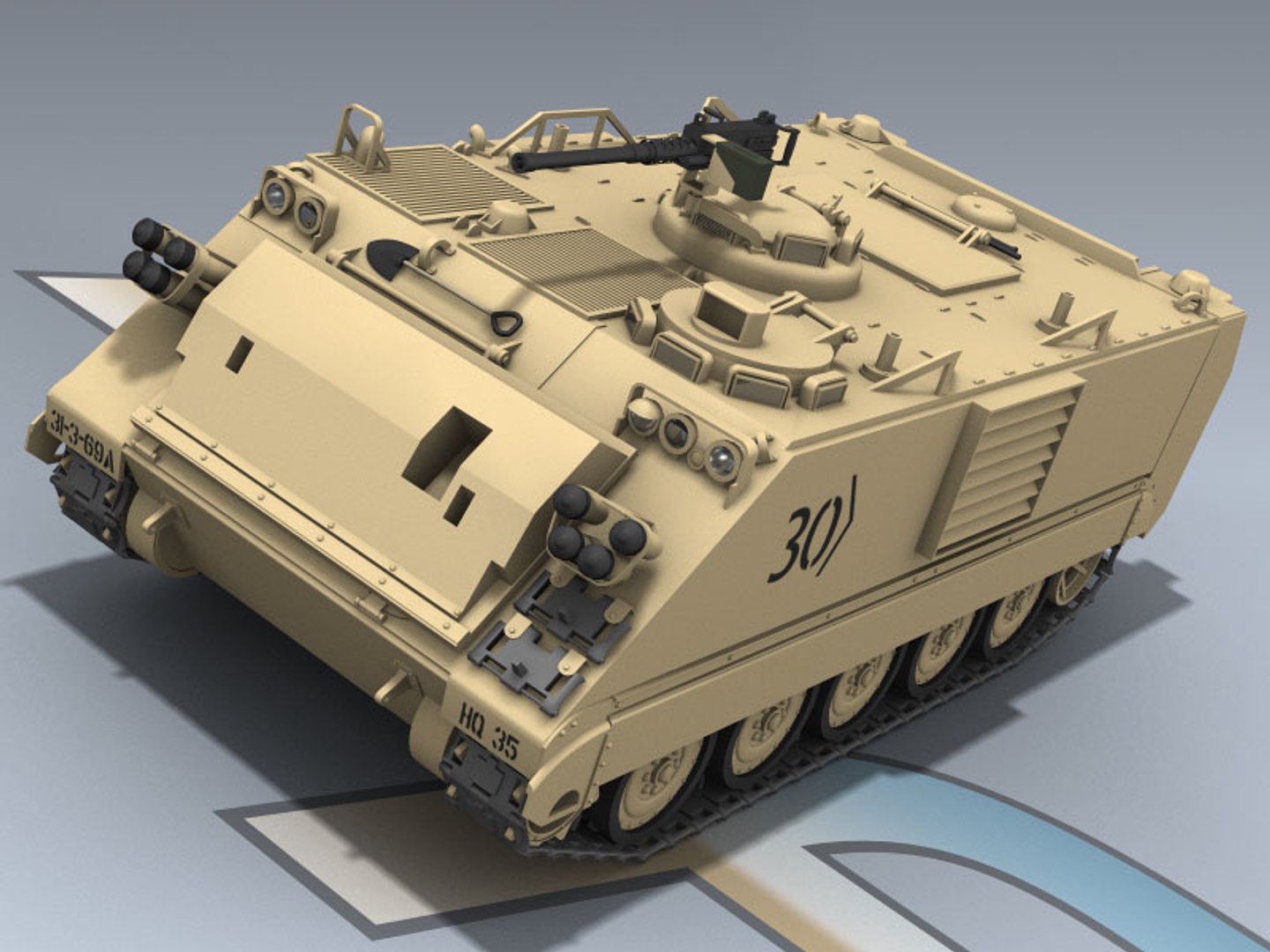 3d Model Of M113a2 Apc