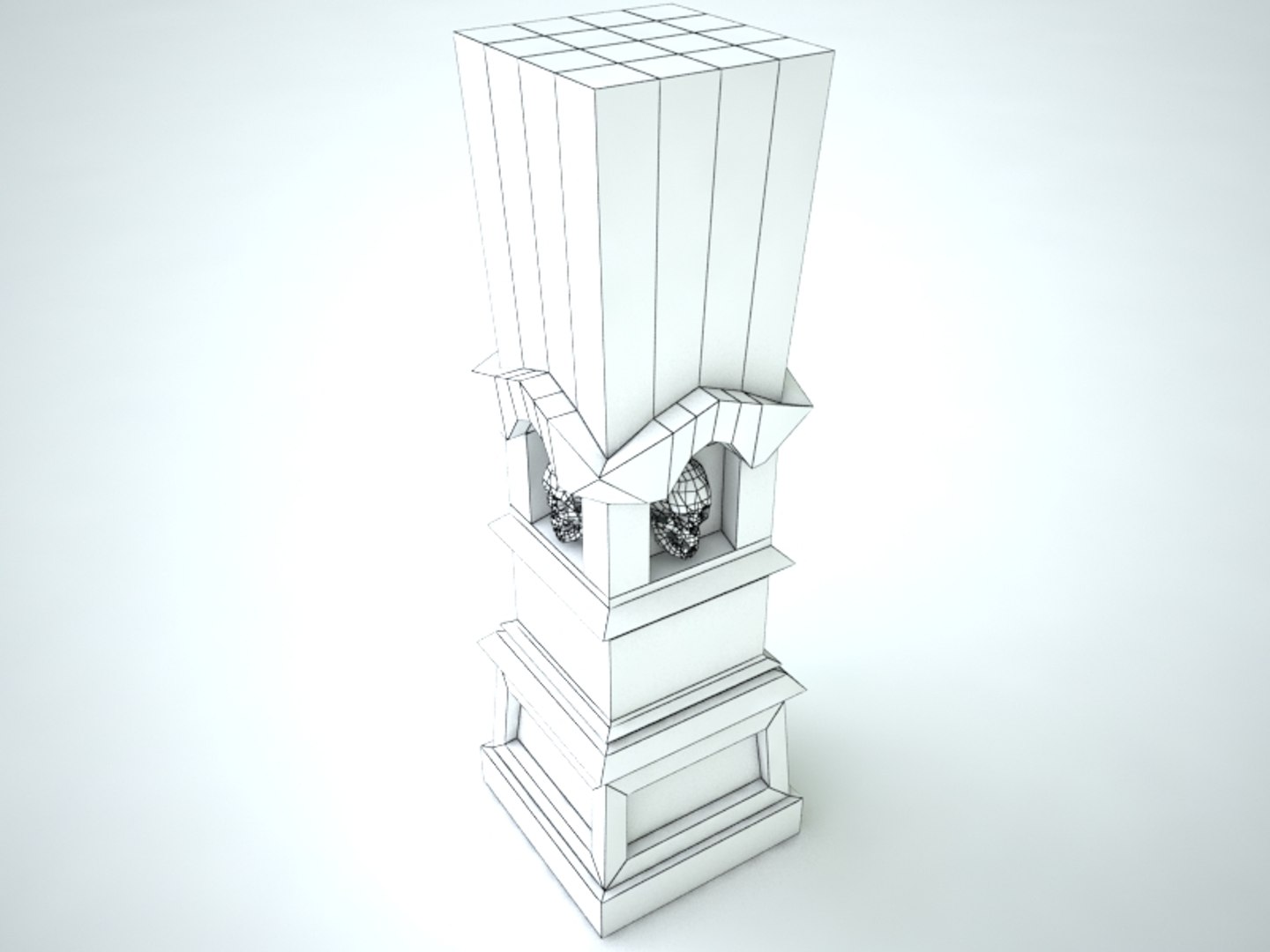 Set Column Dungeon 3d Model