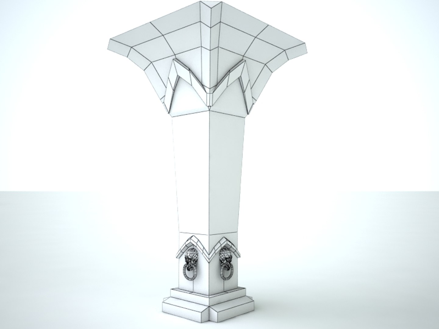 Set Column Dungeon 3d Model