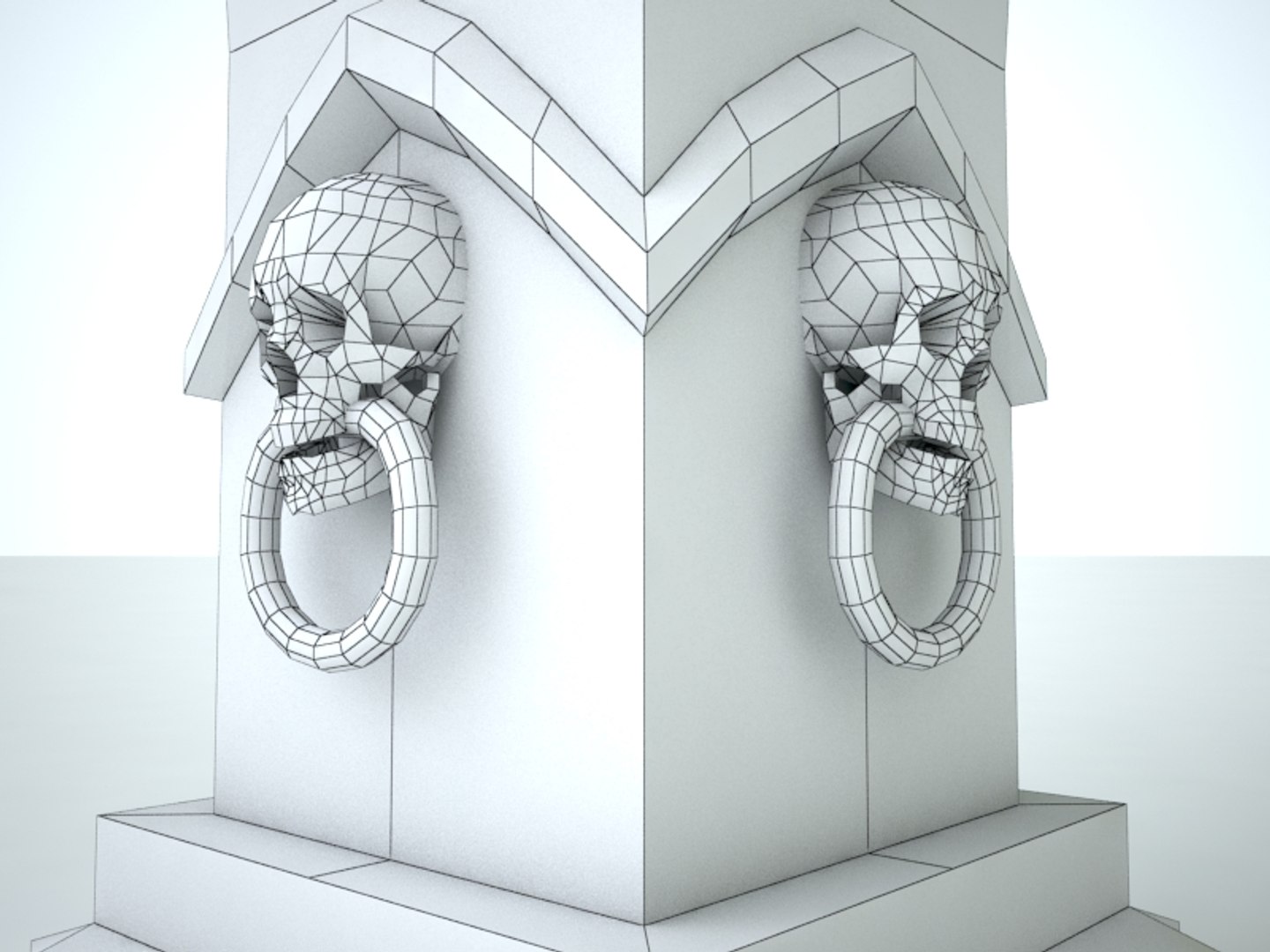 Set Column Dungeon 3d Model