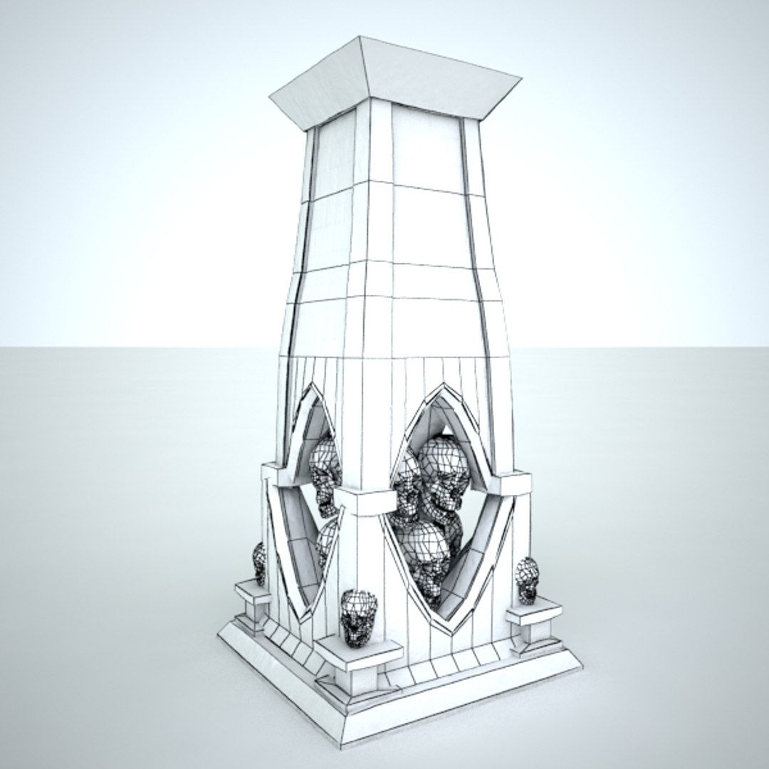 Set Column Dungeon 3d Model