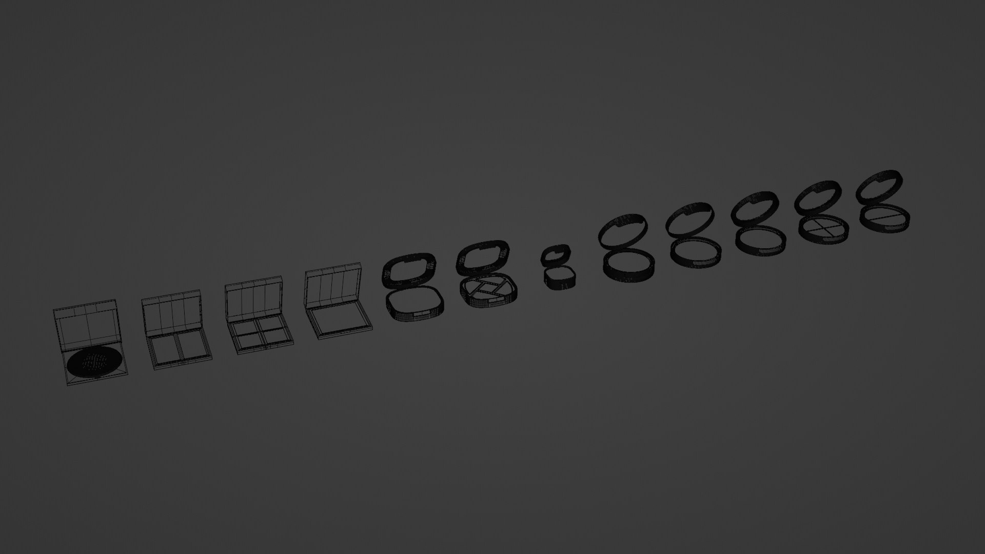 Compacts Pack Palette 01 3D Model - TurboSquid 2154880