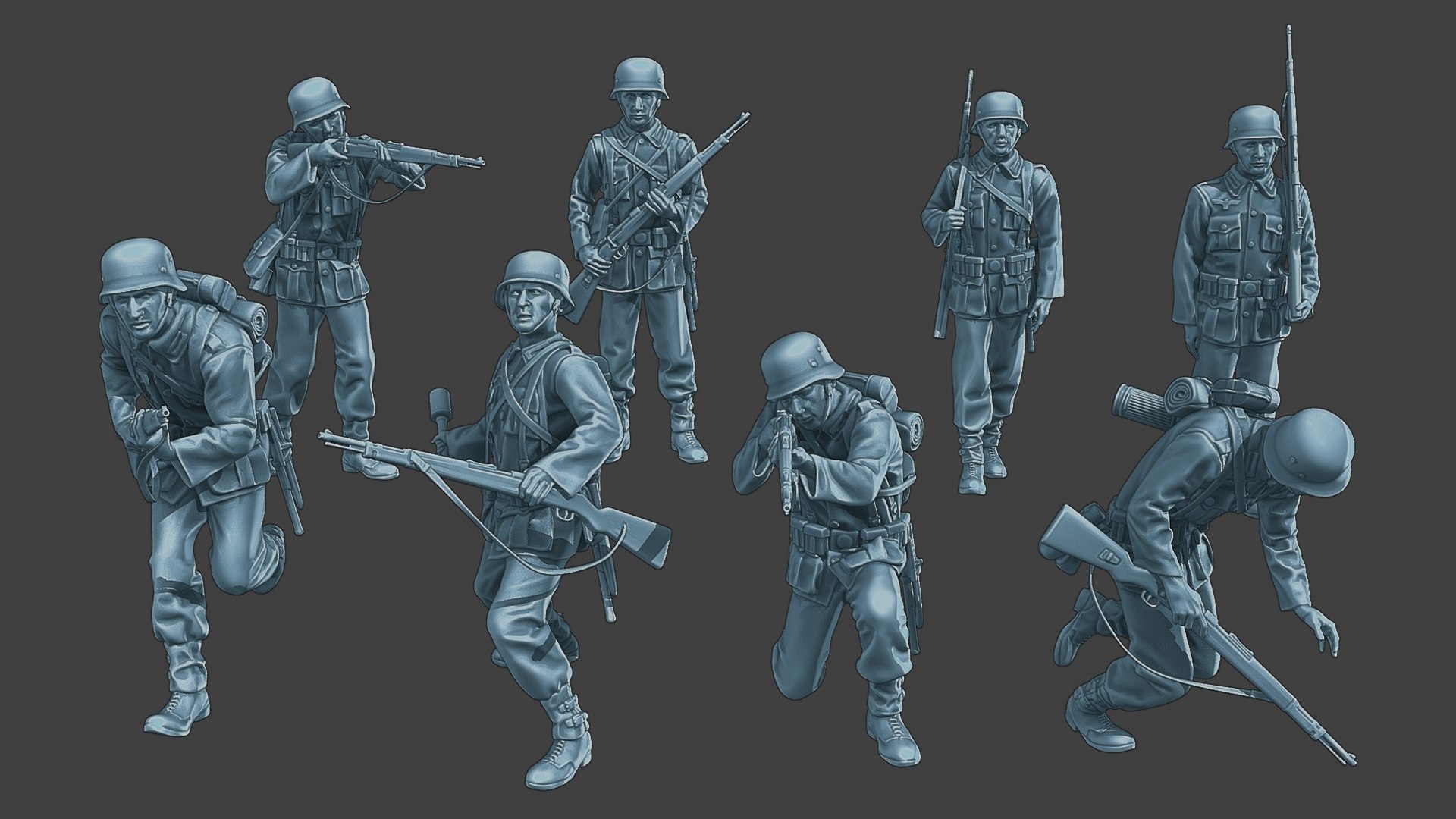 German Soldiers Ww2 G1 3D Model - TurboSquid 1520331