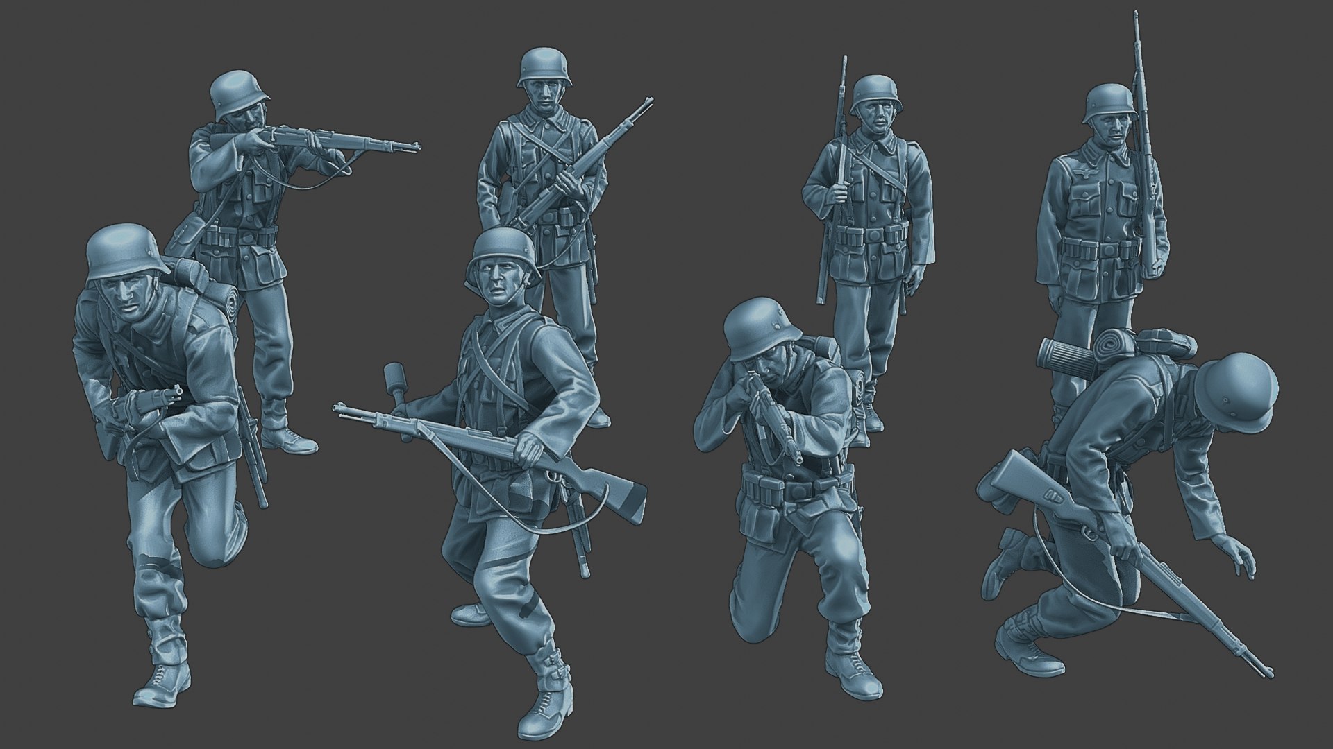 German Soldiers Ww2 G1 3D Model - TurboSquid 1520331