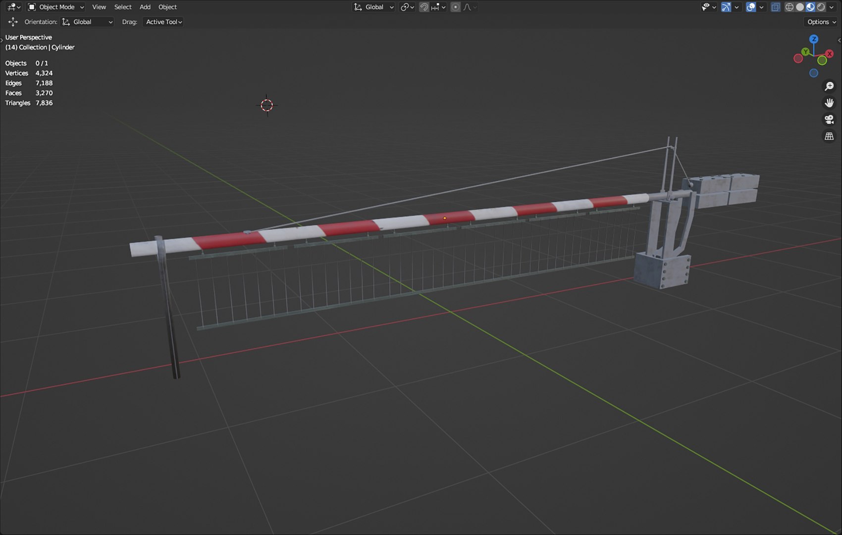 3D Railway Crossing Gate - TurboSquid 2167850