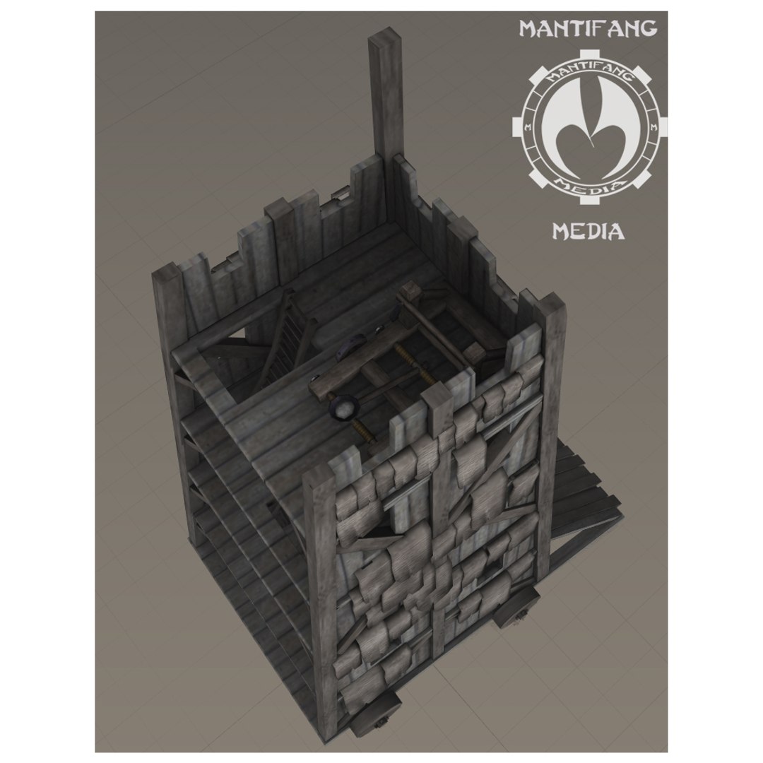 Castle Siege Tower 3d Model