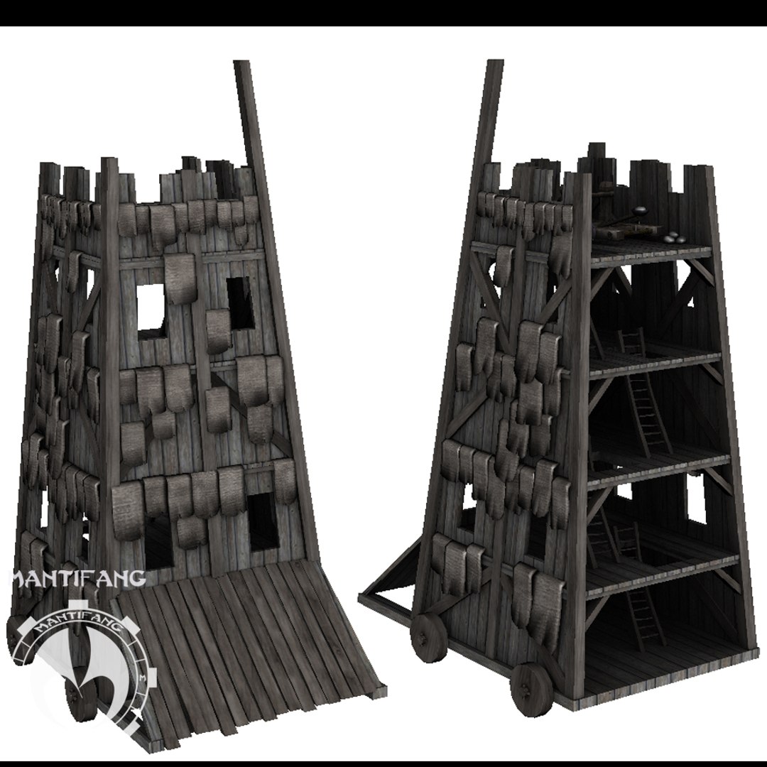 Castle Siege Tower 3d Model