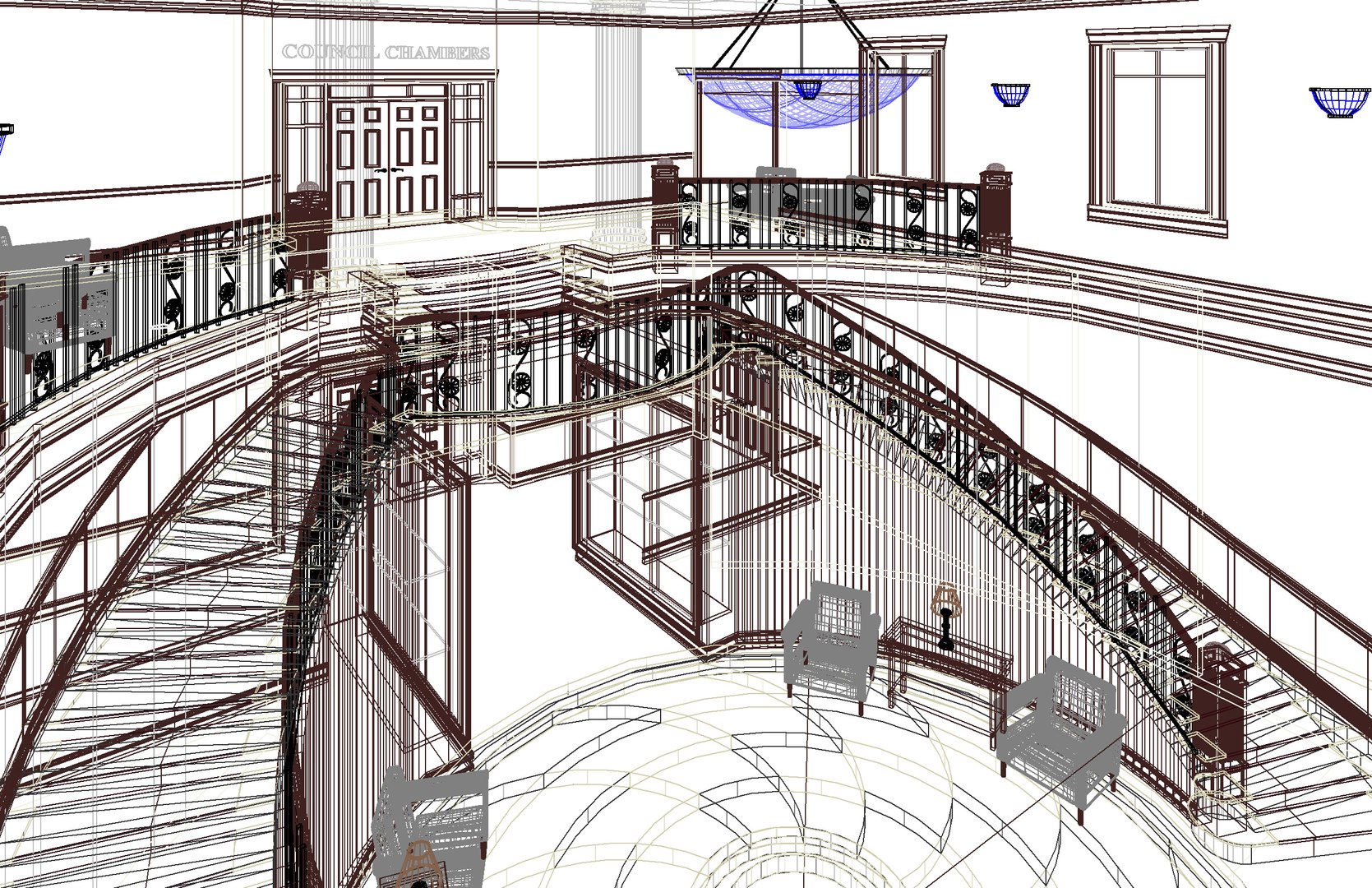 City Hall Lobby 3d Obj