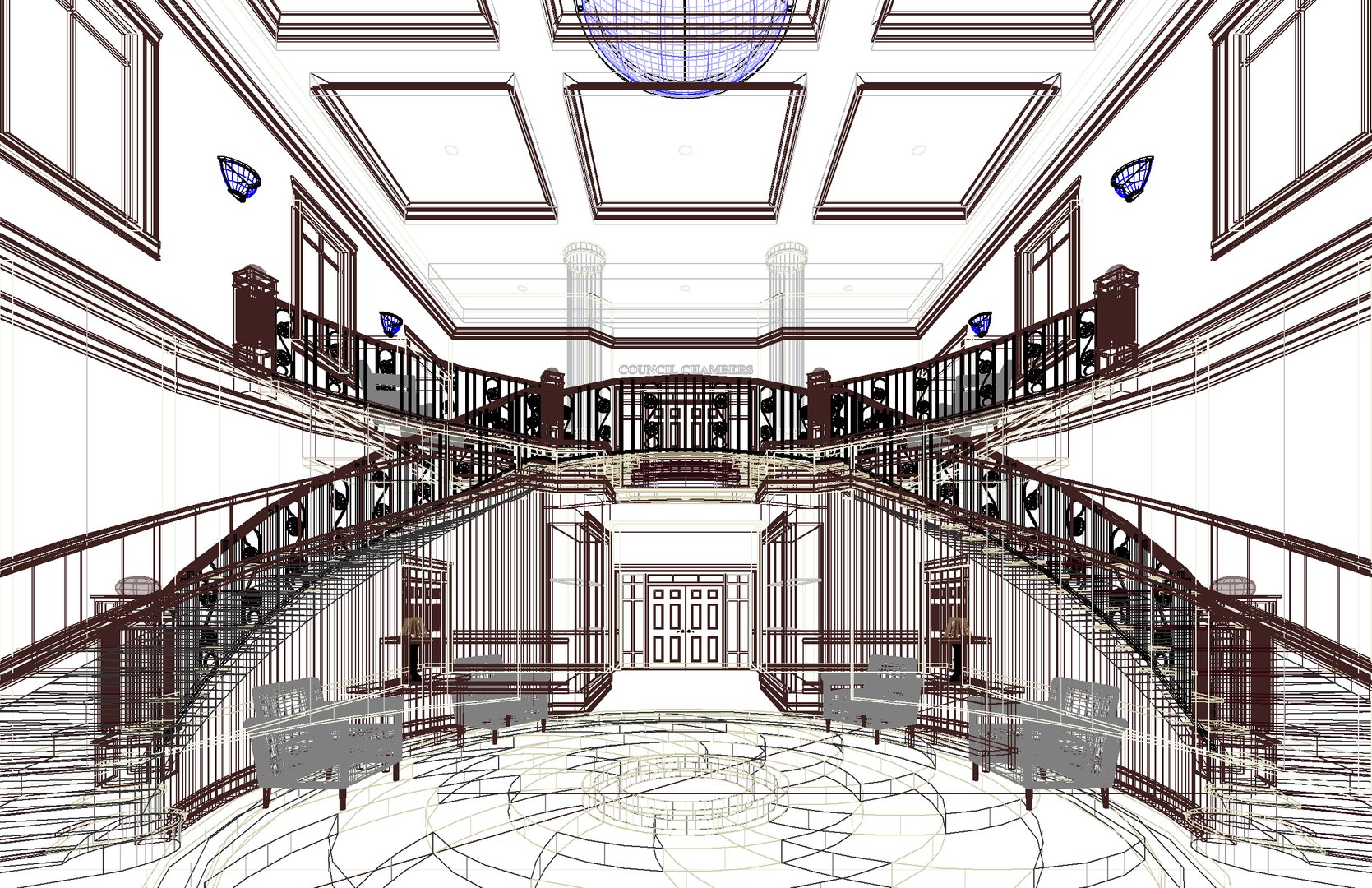 City Hall Lobby 3d Obj