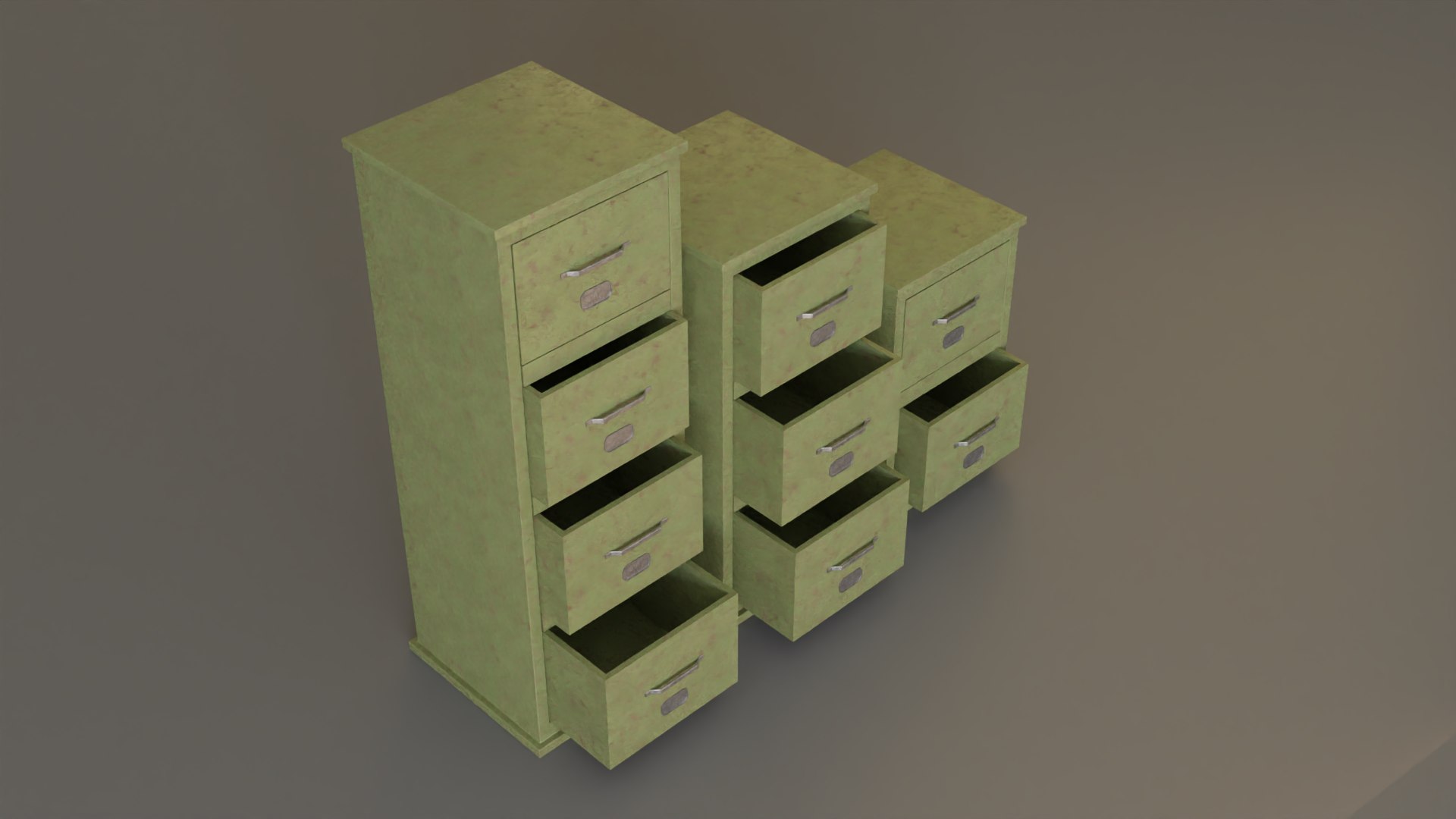 3D File Cabinet Asset Model - TurboSquid 2038663