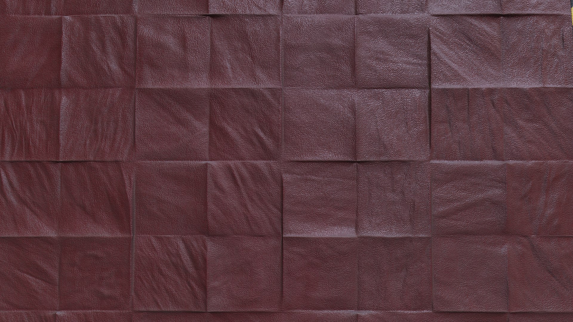 Dark Reddish Brown Tarpaulin Sheet 4x4m Game Ready 3D Model ...