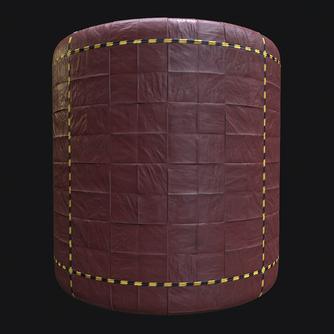 Dark Reddish Brown Tarpaulin Sheet 4x4m Game Ready 3D Model ...