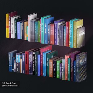 3d model real objects shelf books