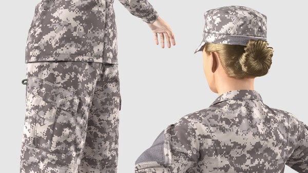 Female soldier military acu model - TurboSquid 1687876