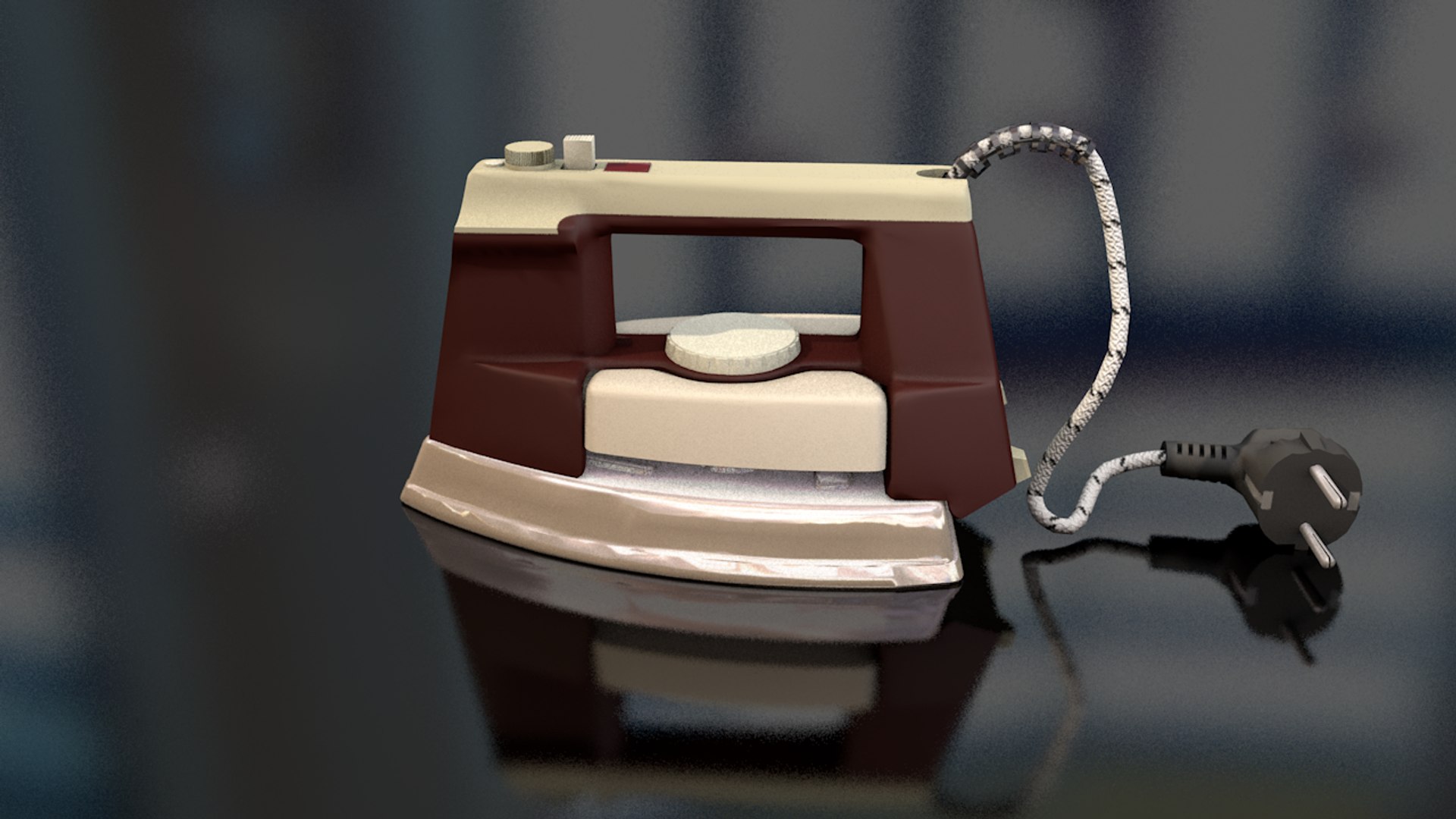 Retro clothes iron 3D model - TurboSquid 1452343