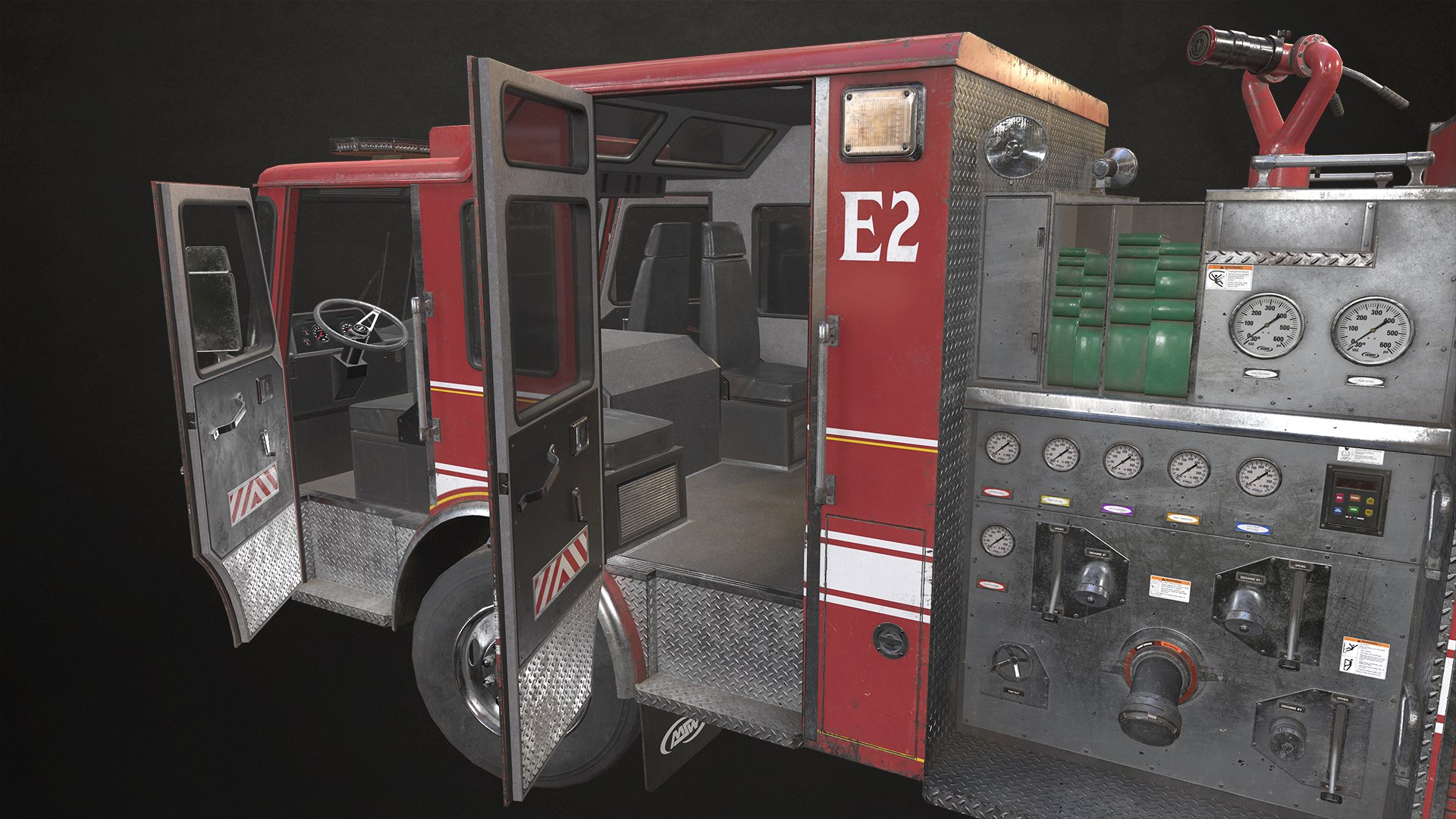 Fire Truck - Low Poly Model - TurboSquid 2221353
