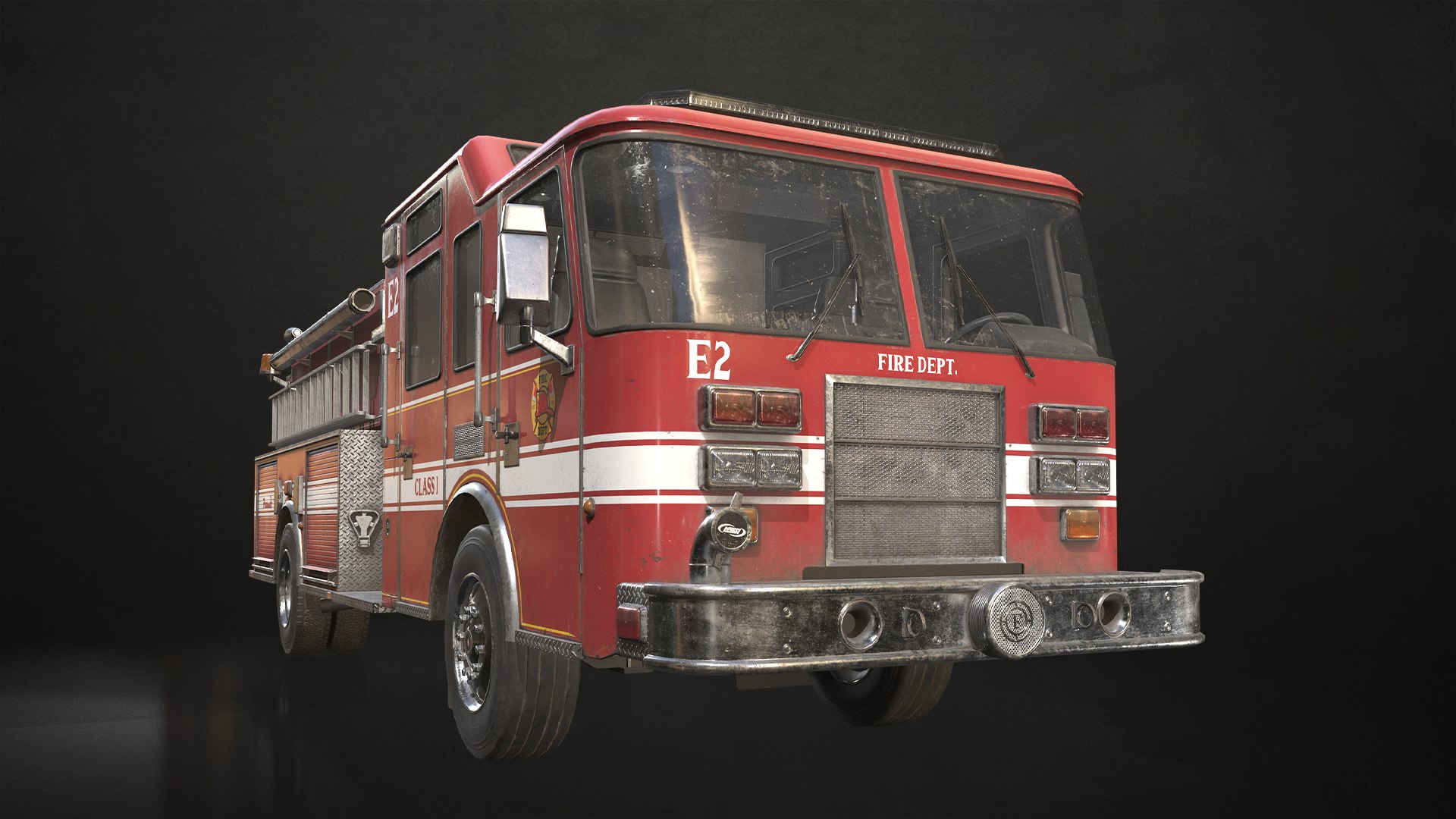 Fire Truck - Low Poly Model - TurboSquid 2221353
