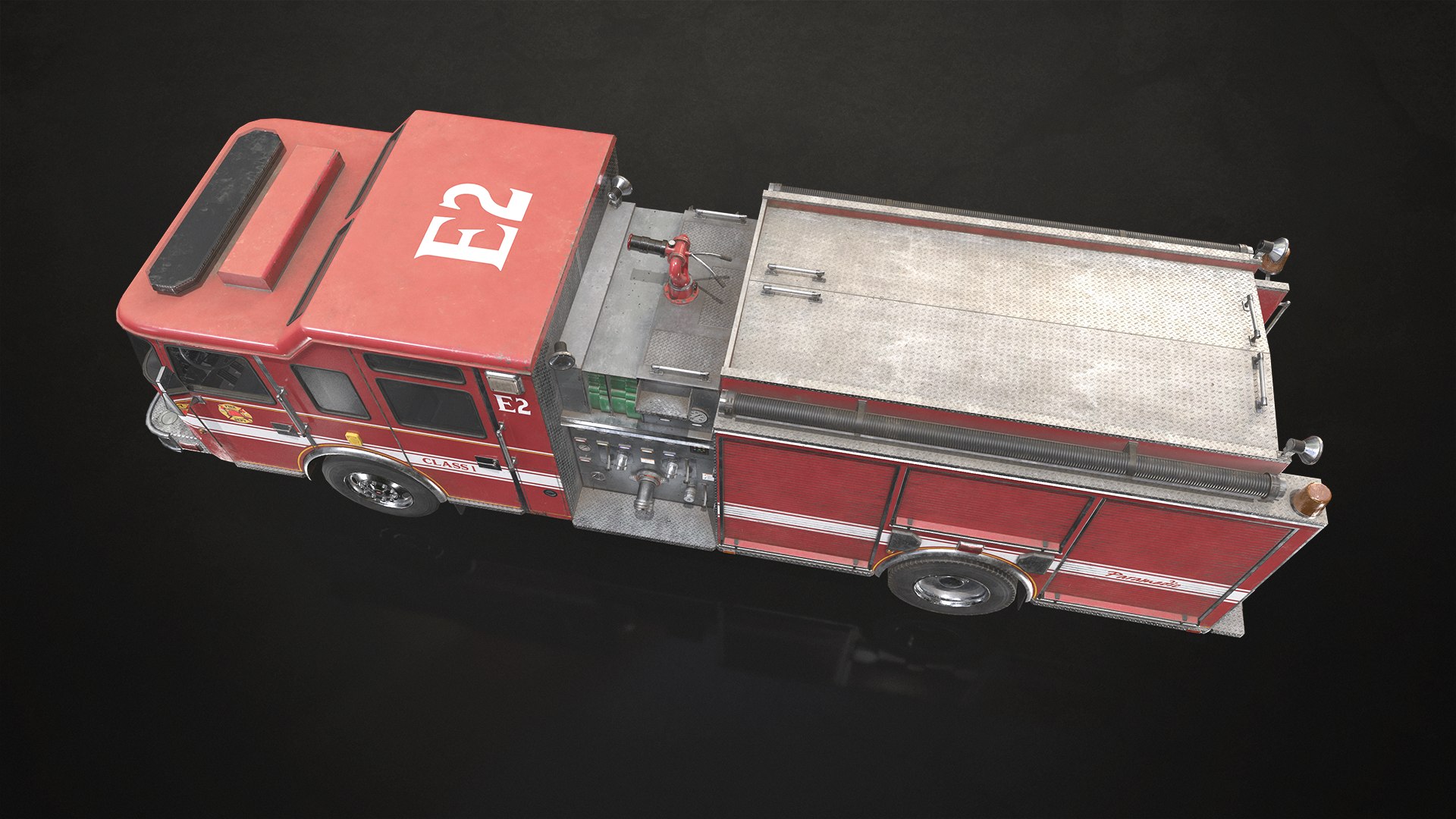 Fire Truck - Low Poly Model - TurboSquid 2221353