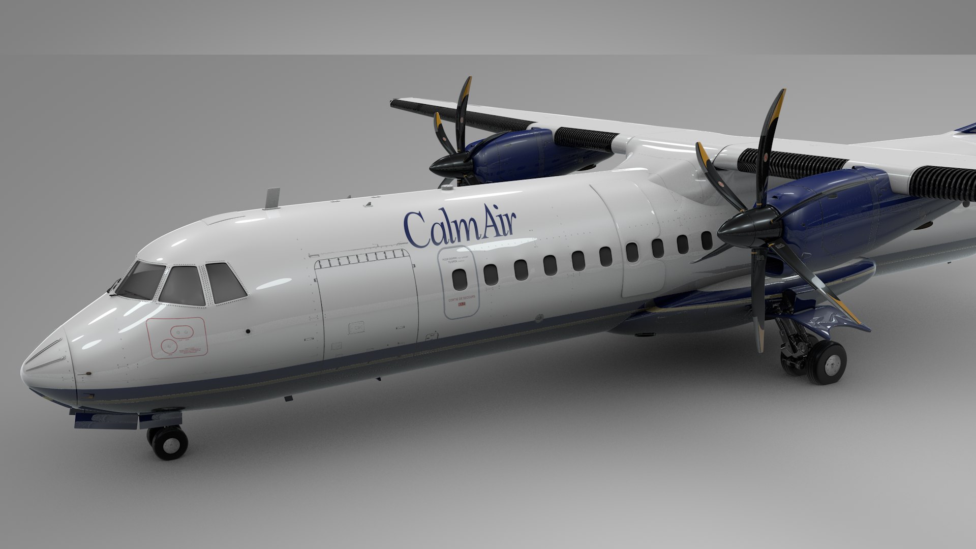 3D ATR 72 CALM AIR L2012 - TurboSquid 2090115