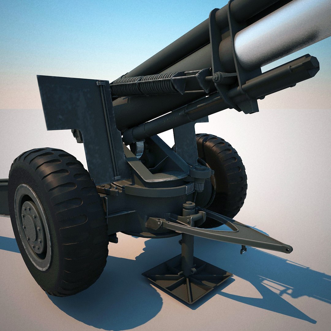 m114a1 155 mm howitzer c4d