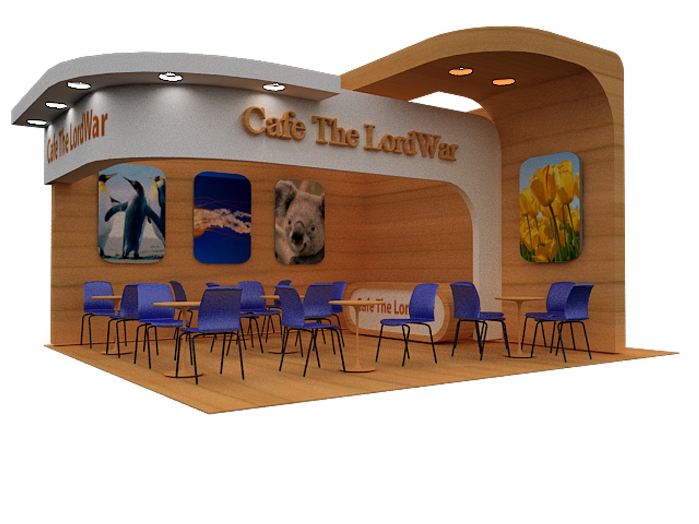 3D Design Cafe Interior Model - TurboSquid 1556938