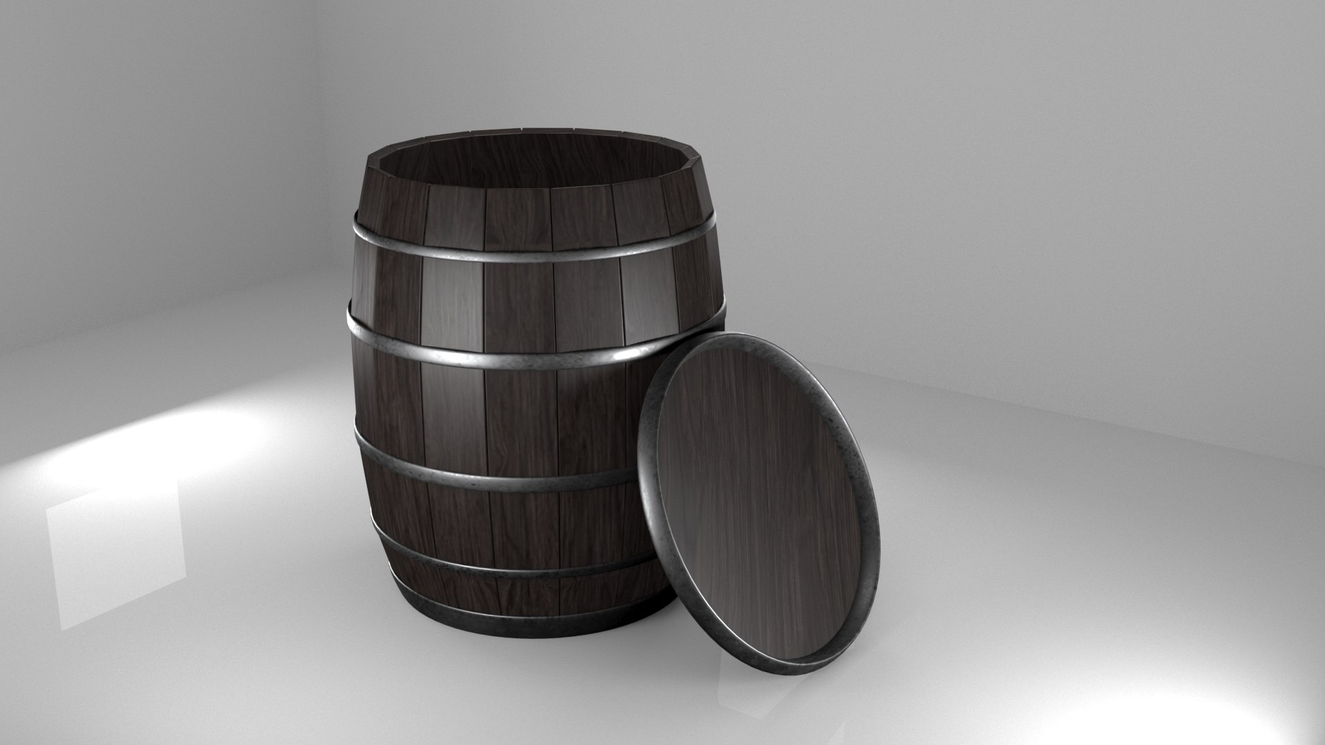 3D Wooden Barrel Model - TurboSquid 1974102