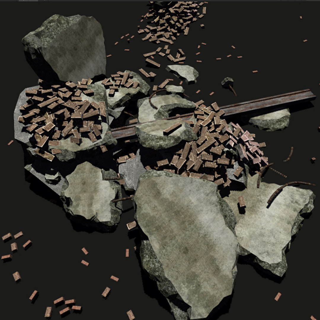 Maya Concrete Debris Ready