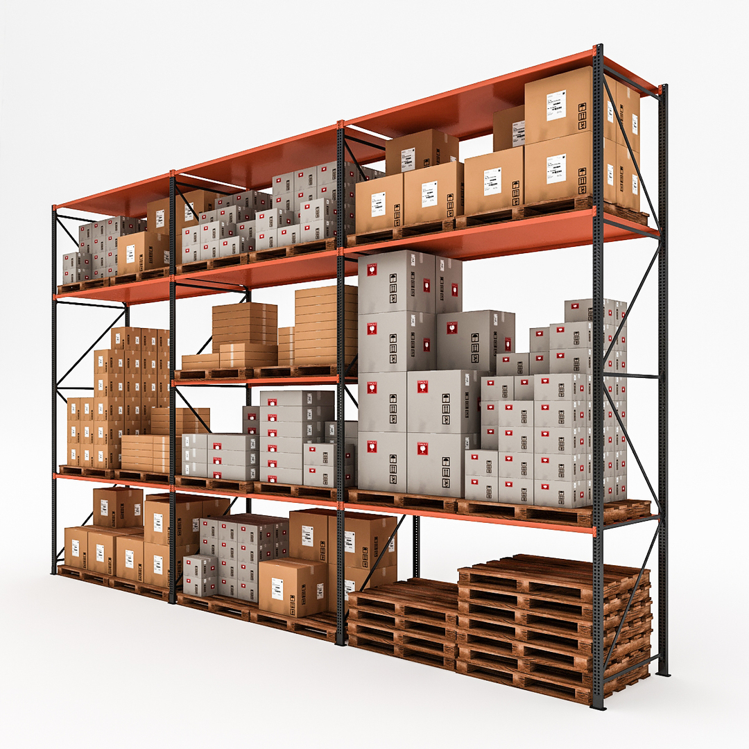 Warehouse rack 3D model - TurboSquid 1540309