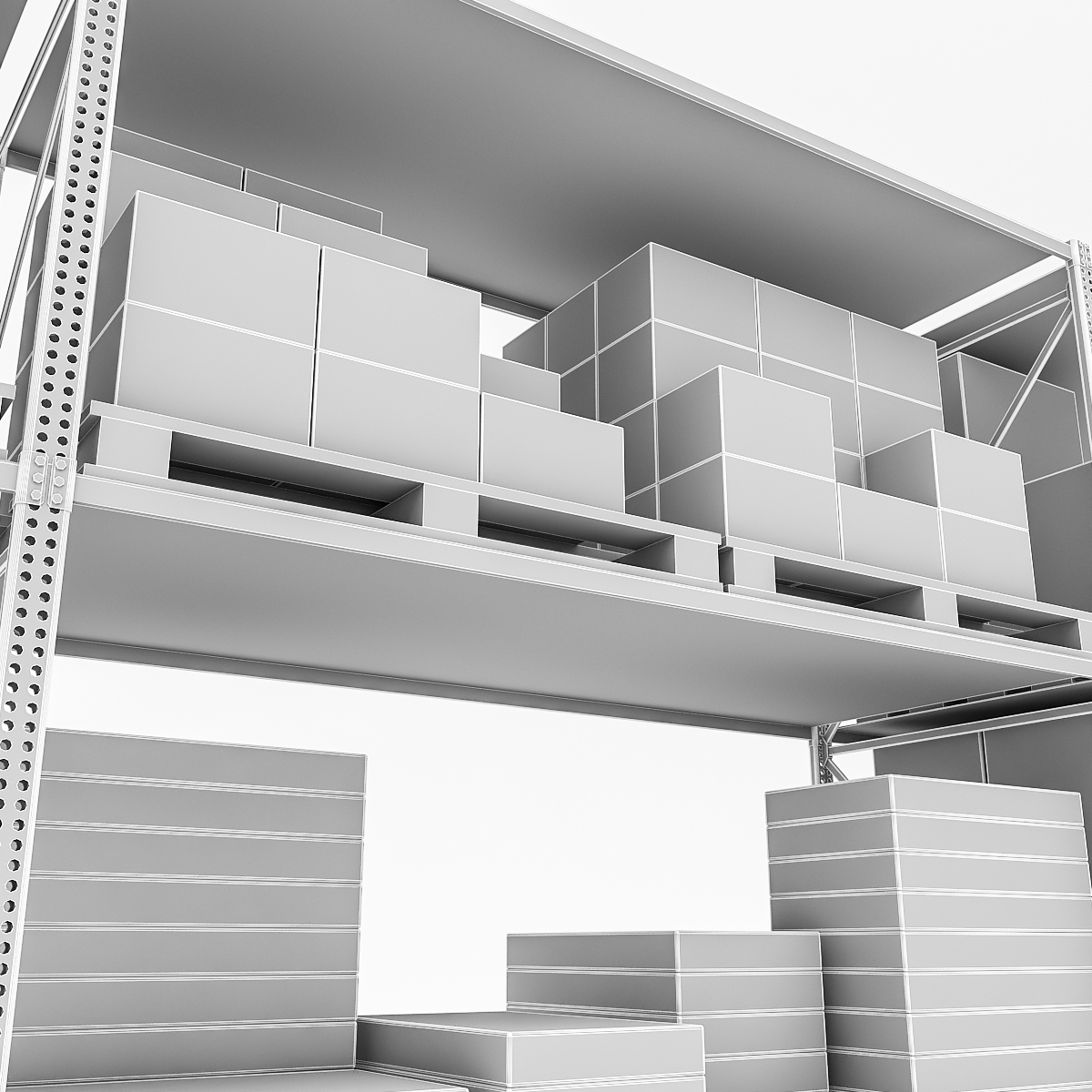 Warehouse rack 3D model - TurboSquid 1540309