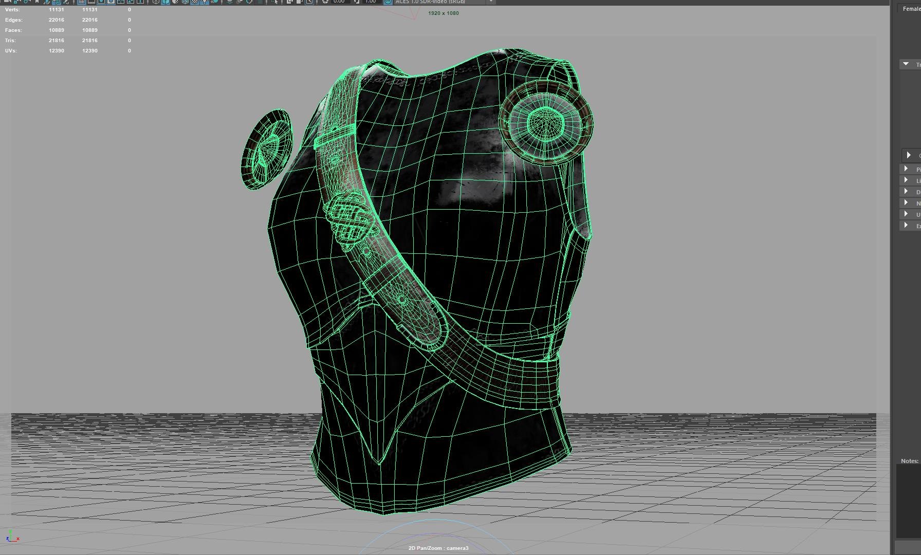 Female Knight Upper Chest Armor Set LowPoly 3D Model - TurboSquid 2034231
