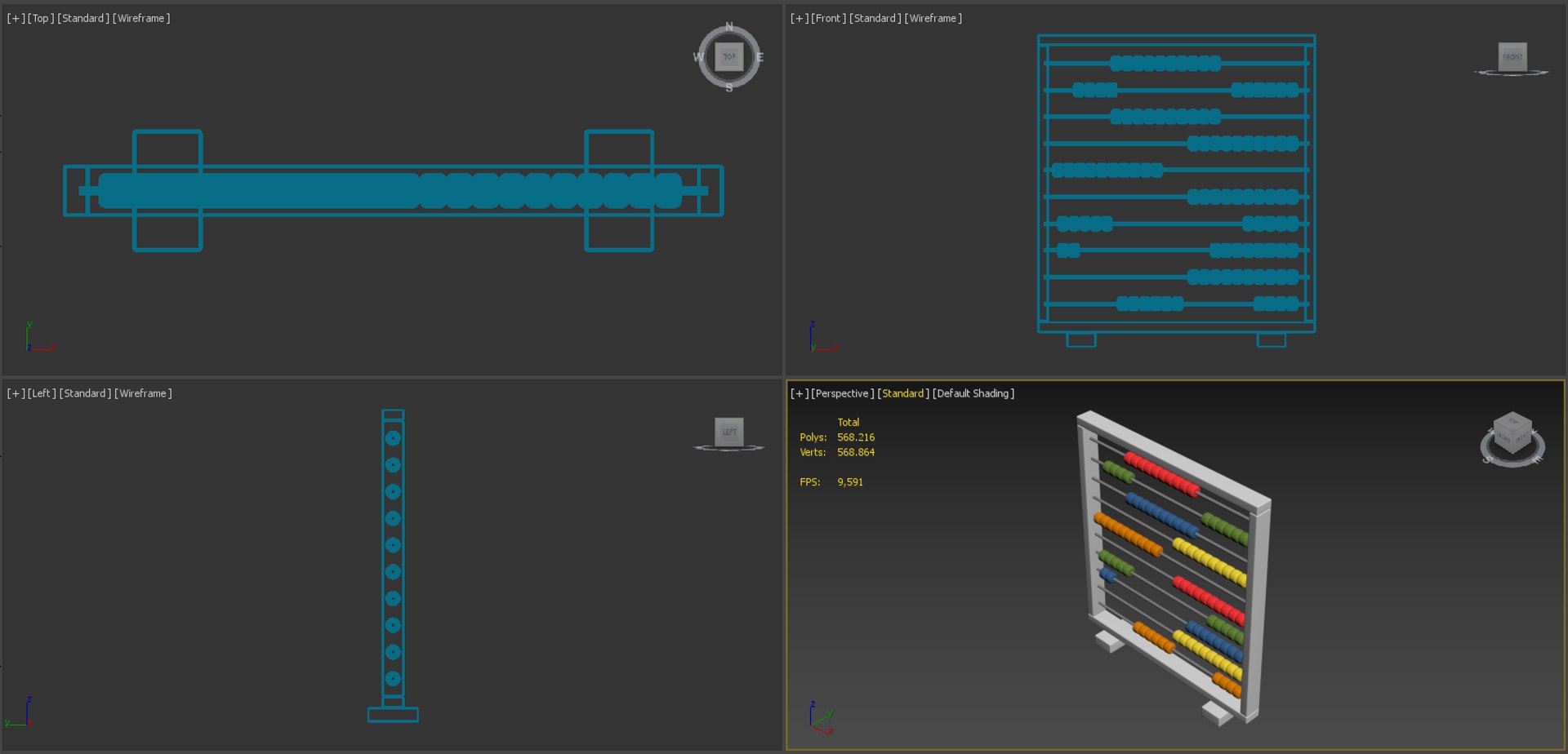3D Abacus Model - TurboSquid 1944078