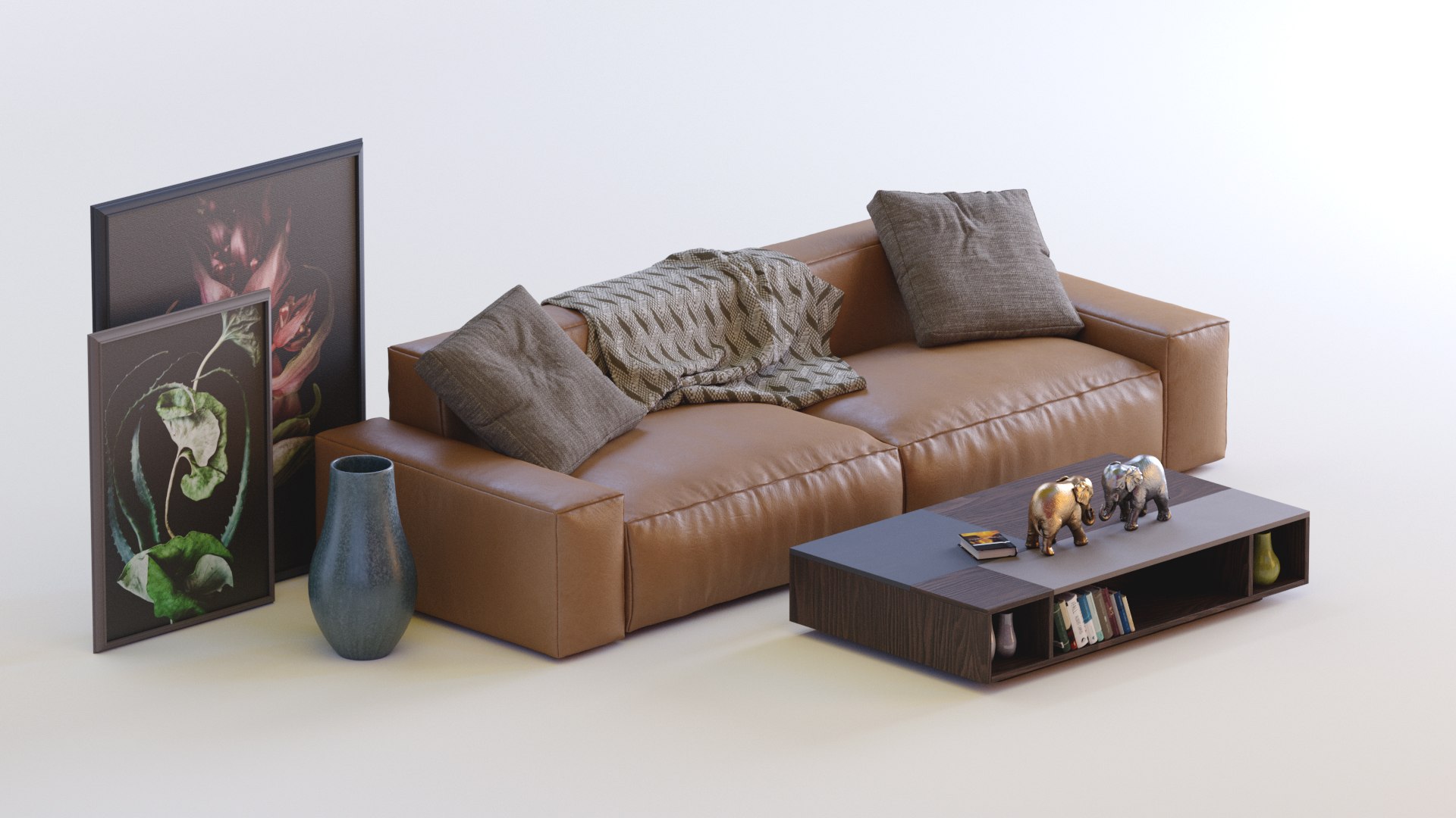 3D Jesse Leather Sofa Daniel model - TurboSquid 1814393