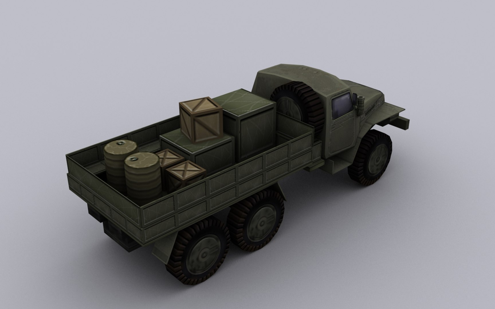 3dsmax Ural 375d Military Transport