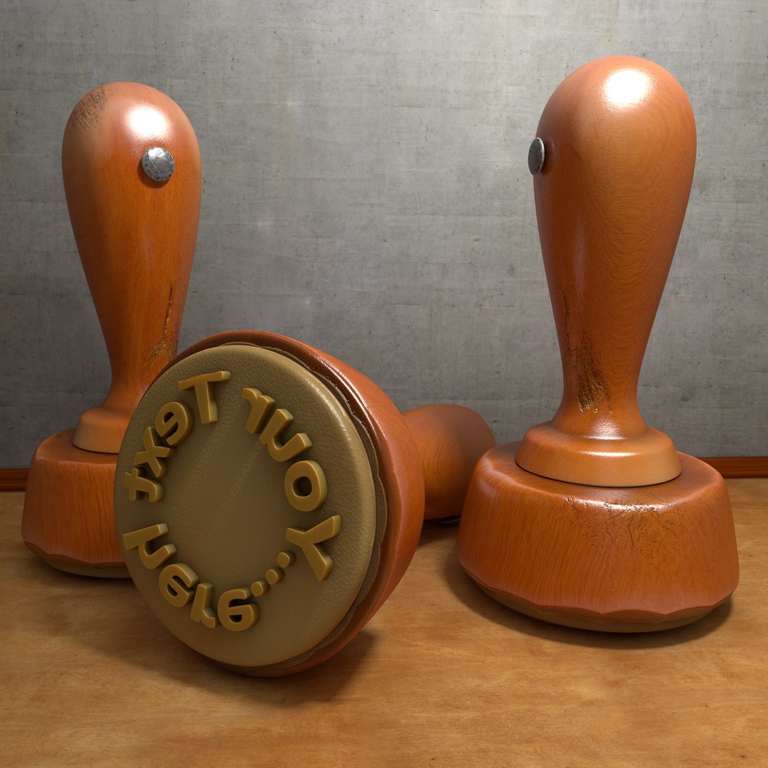 3d Model Of Stamp Postal Chop