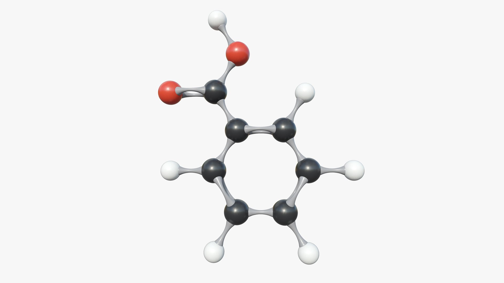 Benzoic Acid Molecule With PBR 4K 8K 3D Model - TurboSquid 1942247
