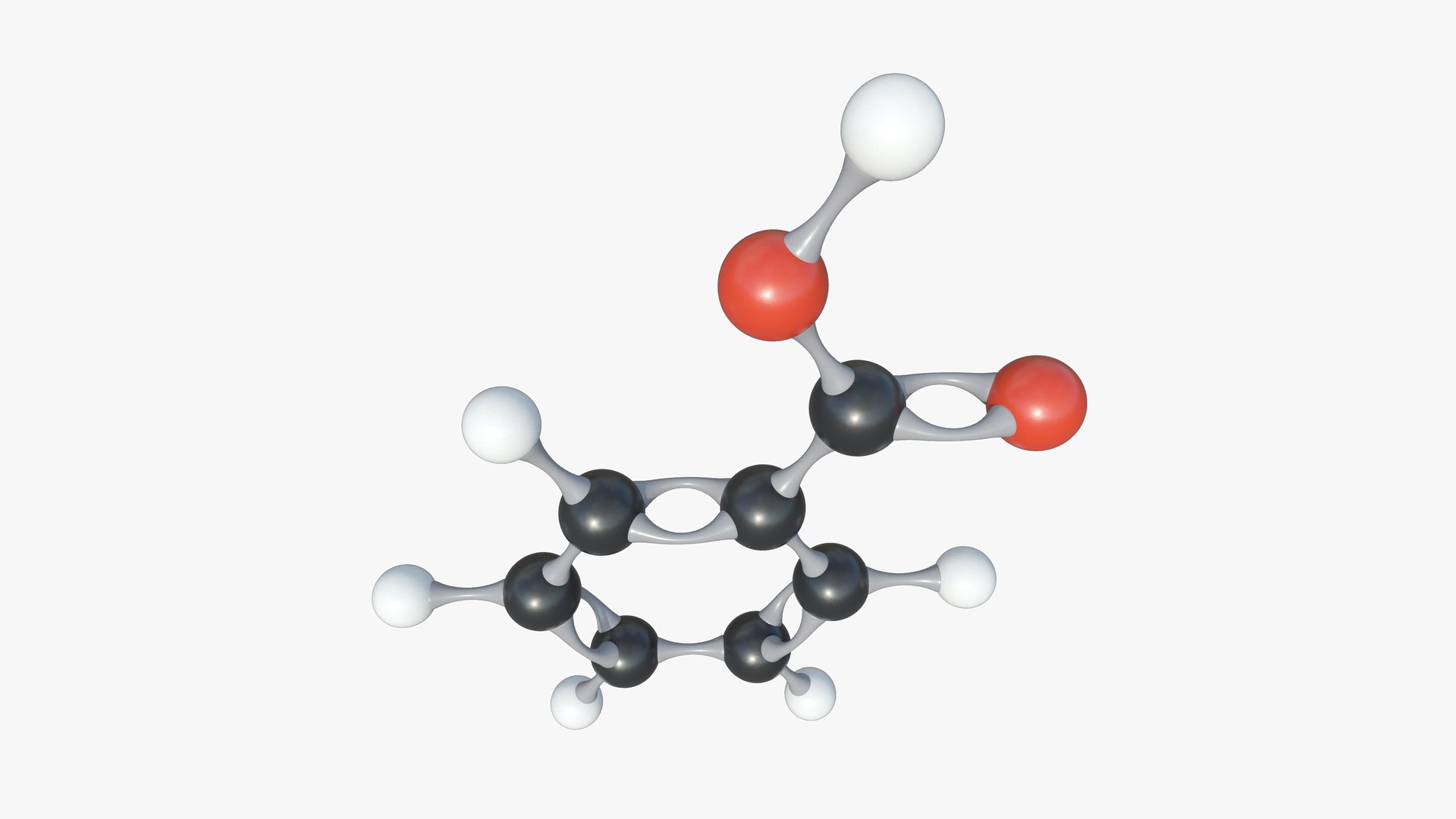 Benzoic Acid Molecule With PBR 4K 8K 3D Model - TurboSquid 1942247