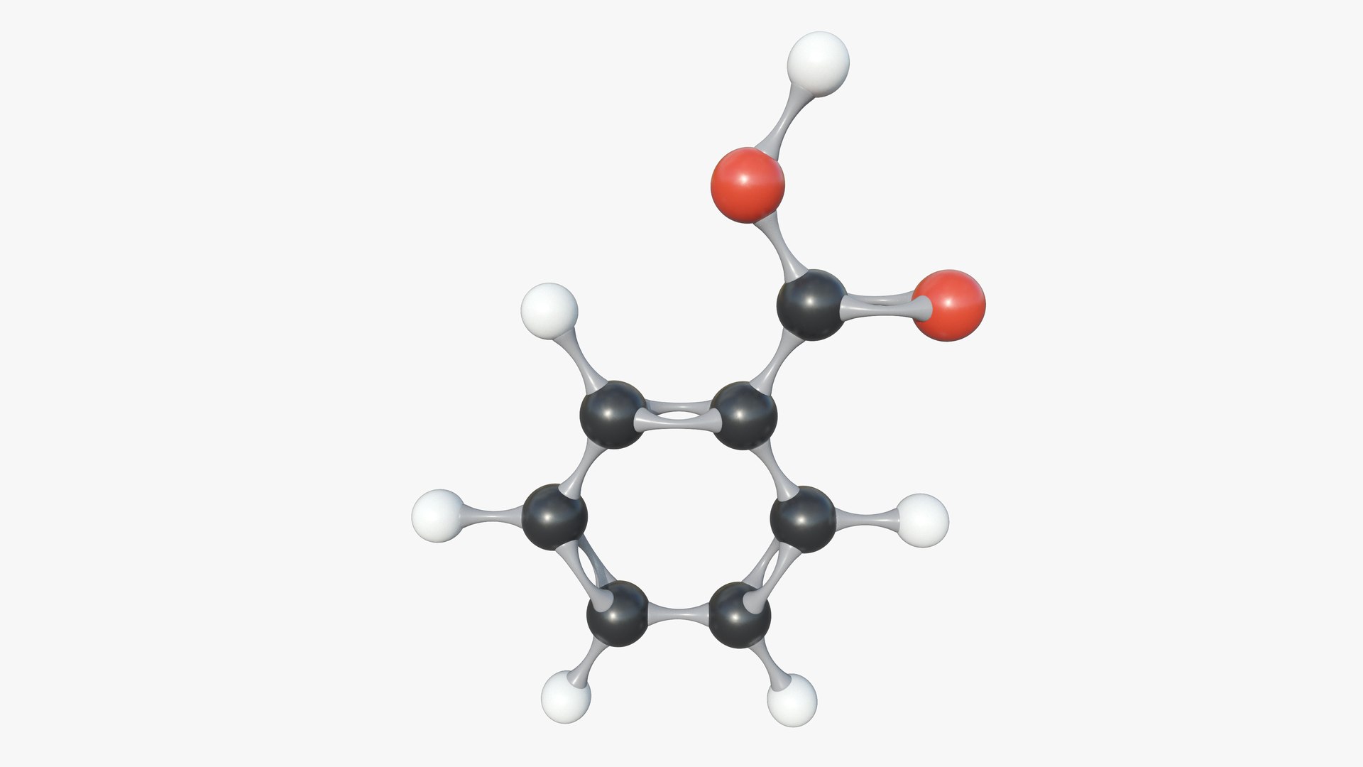 Benzoic Acid Molecule With PBR 4K 8K 3D Model - TurboSquid 1942247