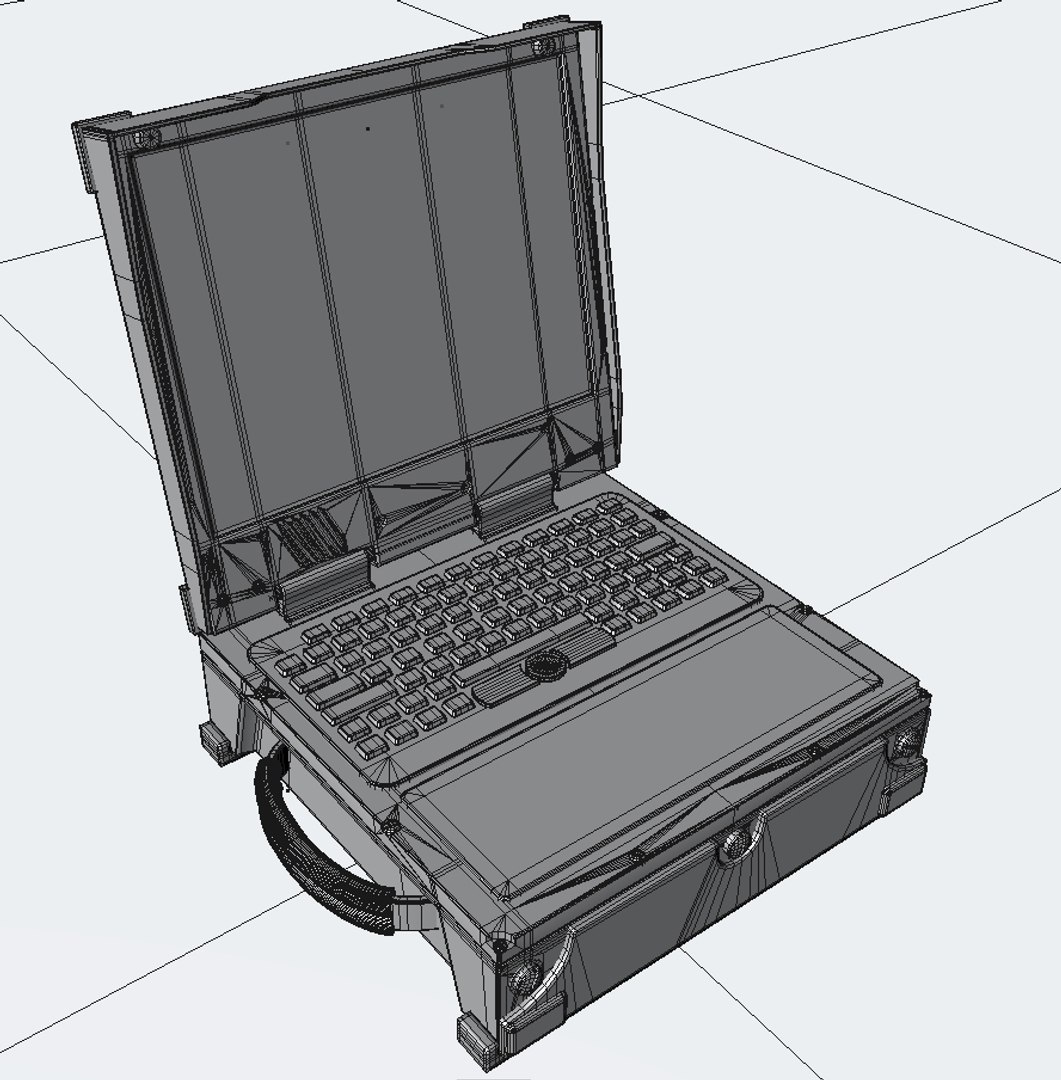 Military Msd Laptop 3d Model