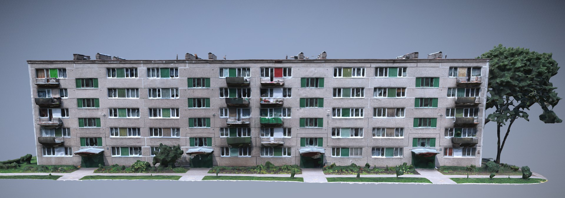 3D Building Apartments Model - TurboSquid 1619025