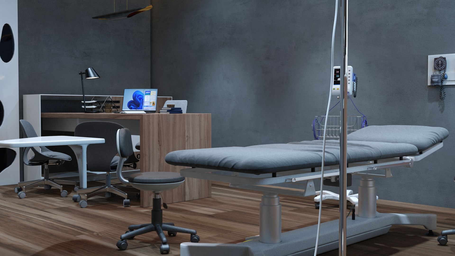 3D Exam Room Wooden Lite - TurboSquid 2120191