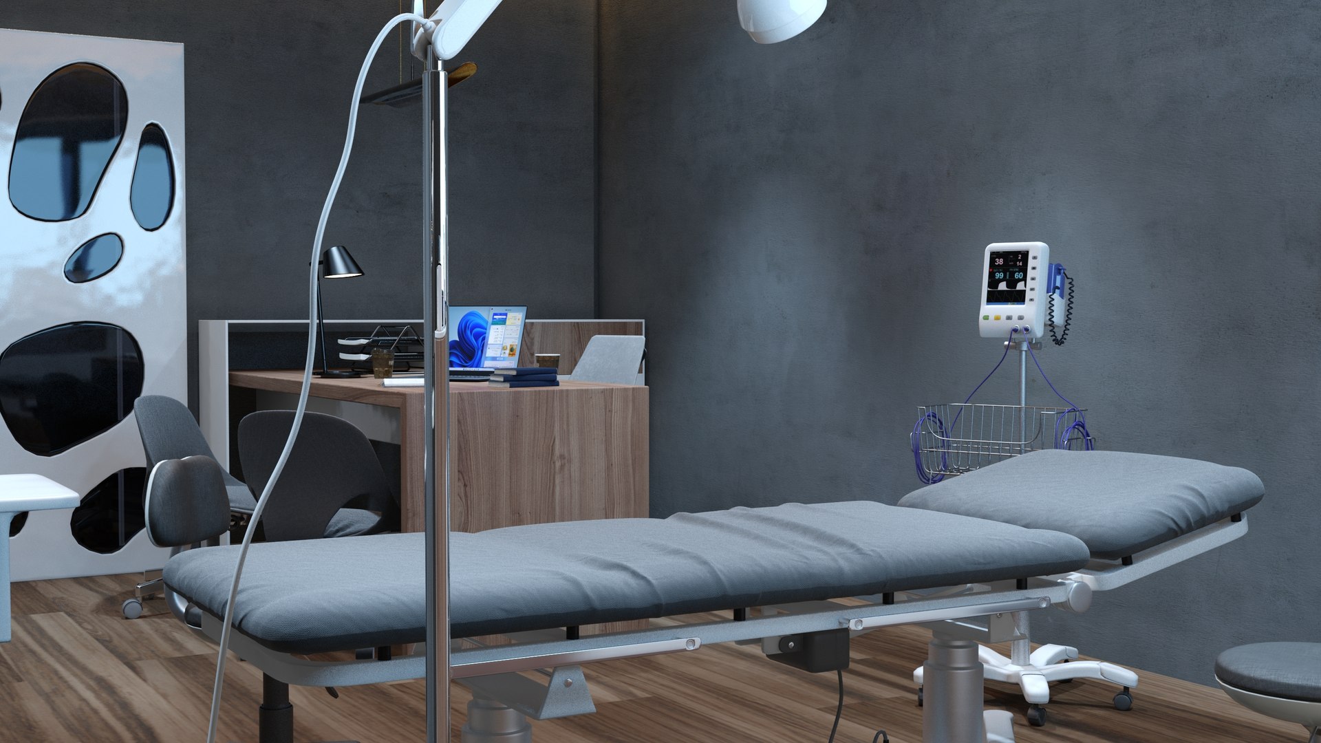 3D Exam Room Wooden Lite - TurboSquid 2120191