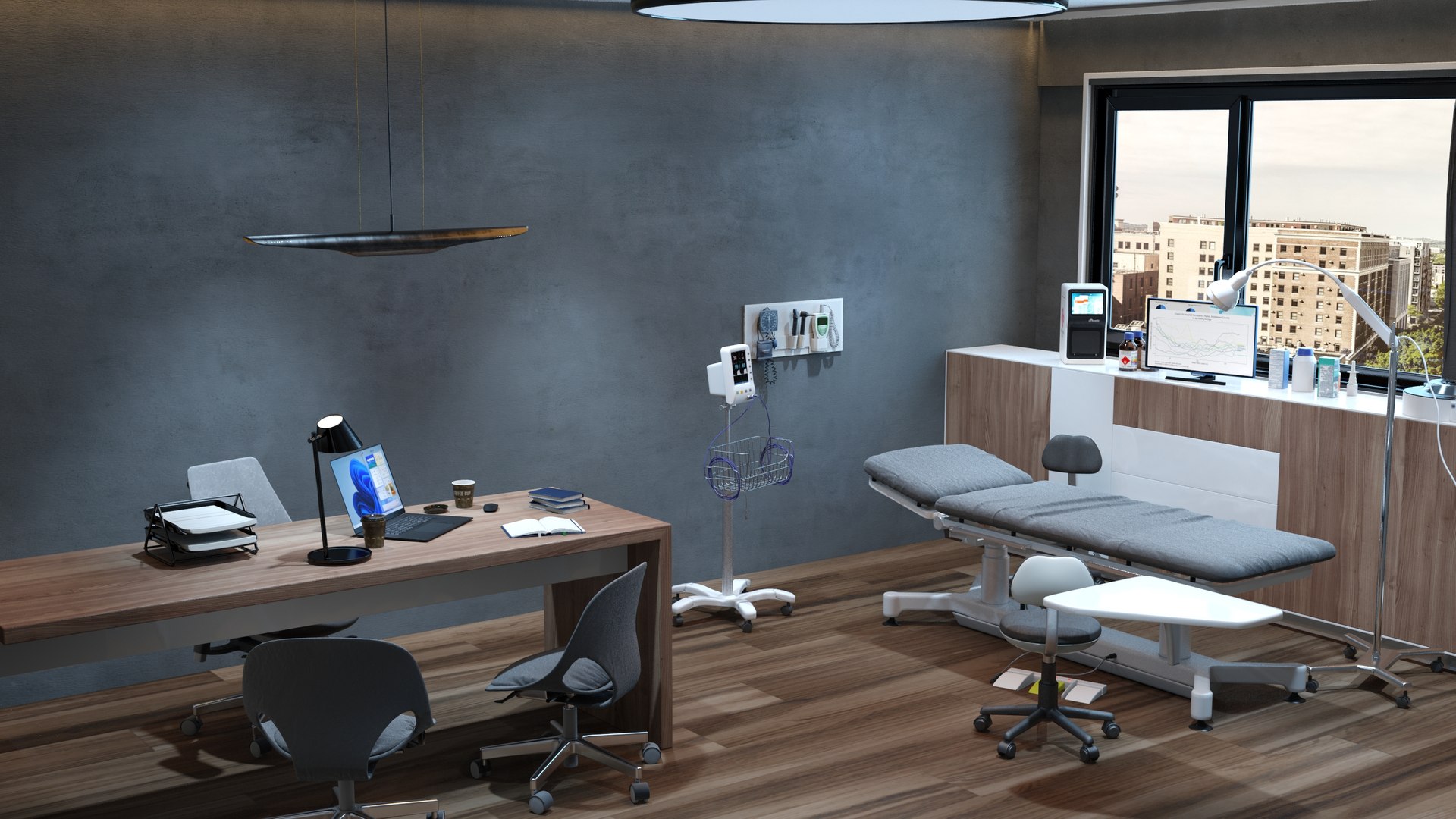 3D Exam Room Wooden Lite - TurboSquid 2120191