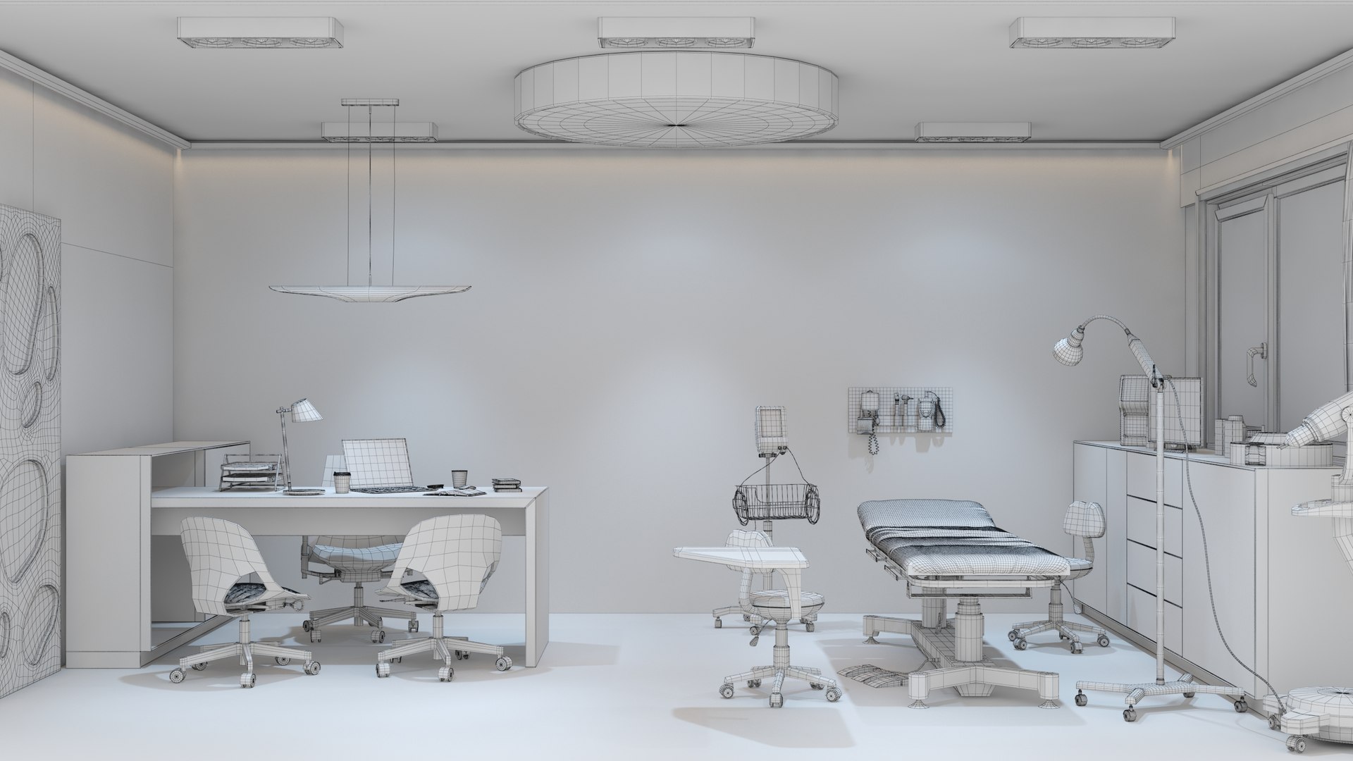 3D Exam Room Wooden Lite - TurboSquid 2120191